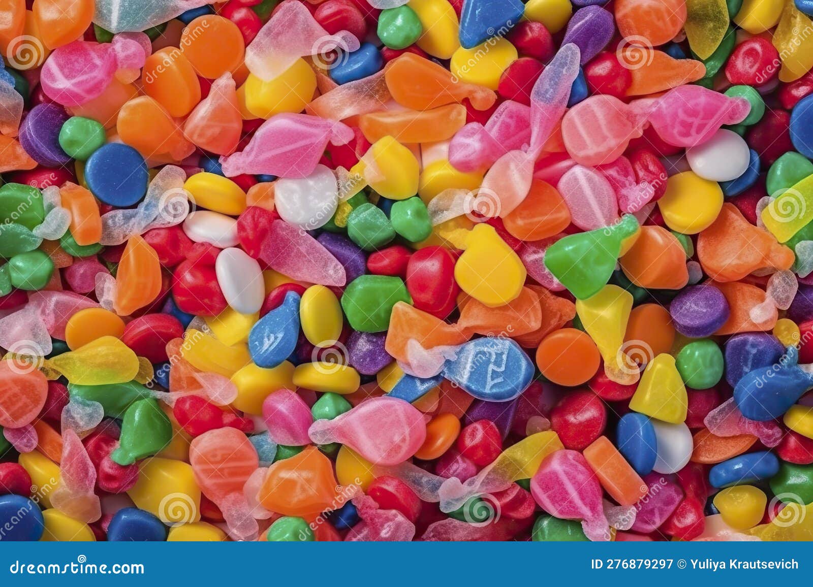 Background of Colorful Candies. Generative AI Stock Illustration ...