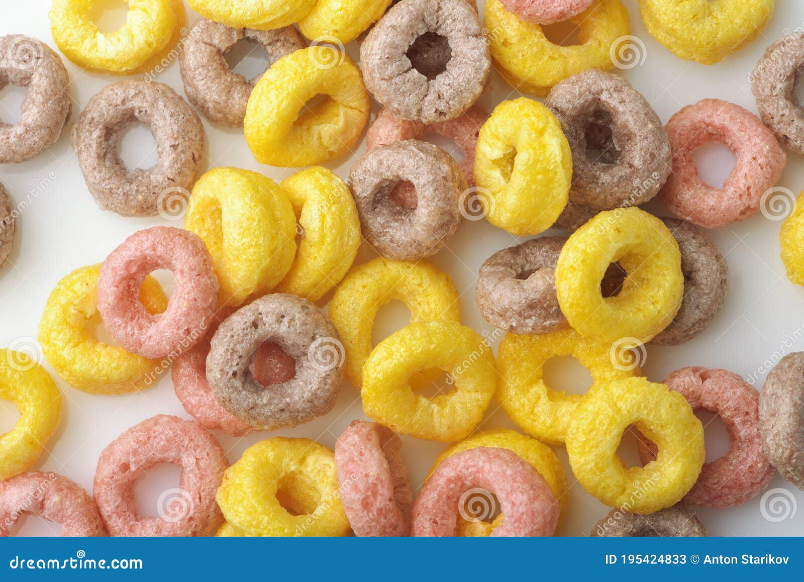 Background of Colorful Cereal Rings Stock Image - Image of cereal ...