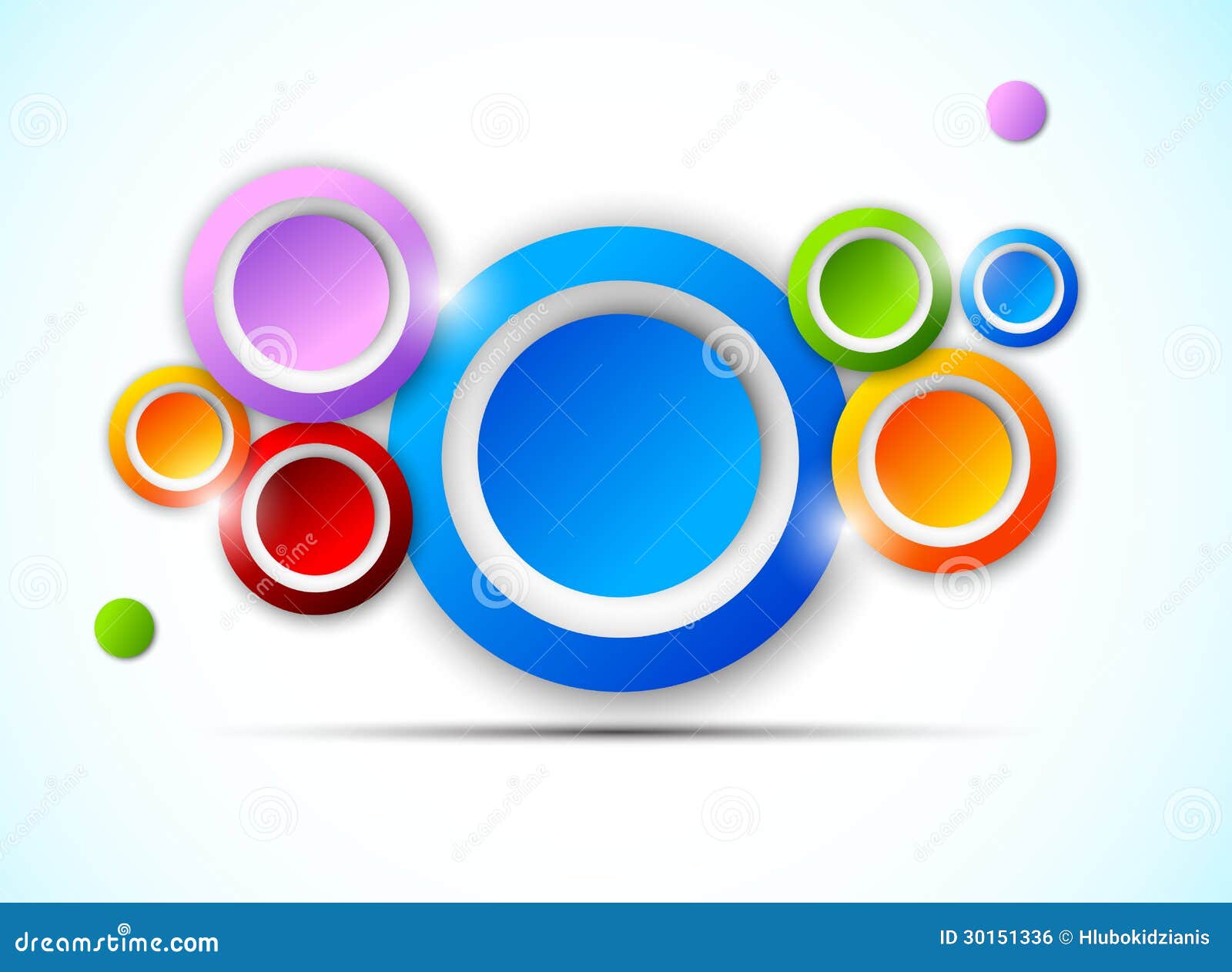 Background with Colorful Circles Stock Vector - Illustration of copy ...