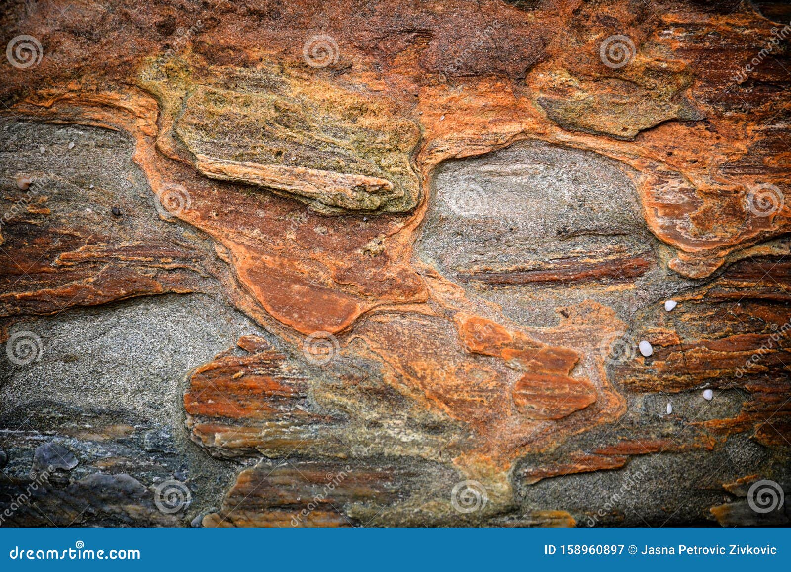 Background of Colorful Cracked Rock Texture Stock Image - Image of ...