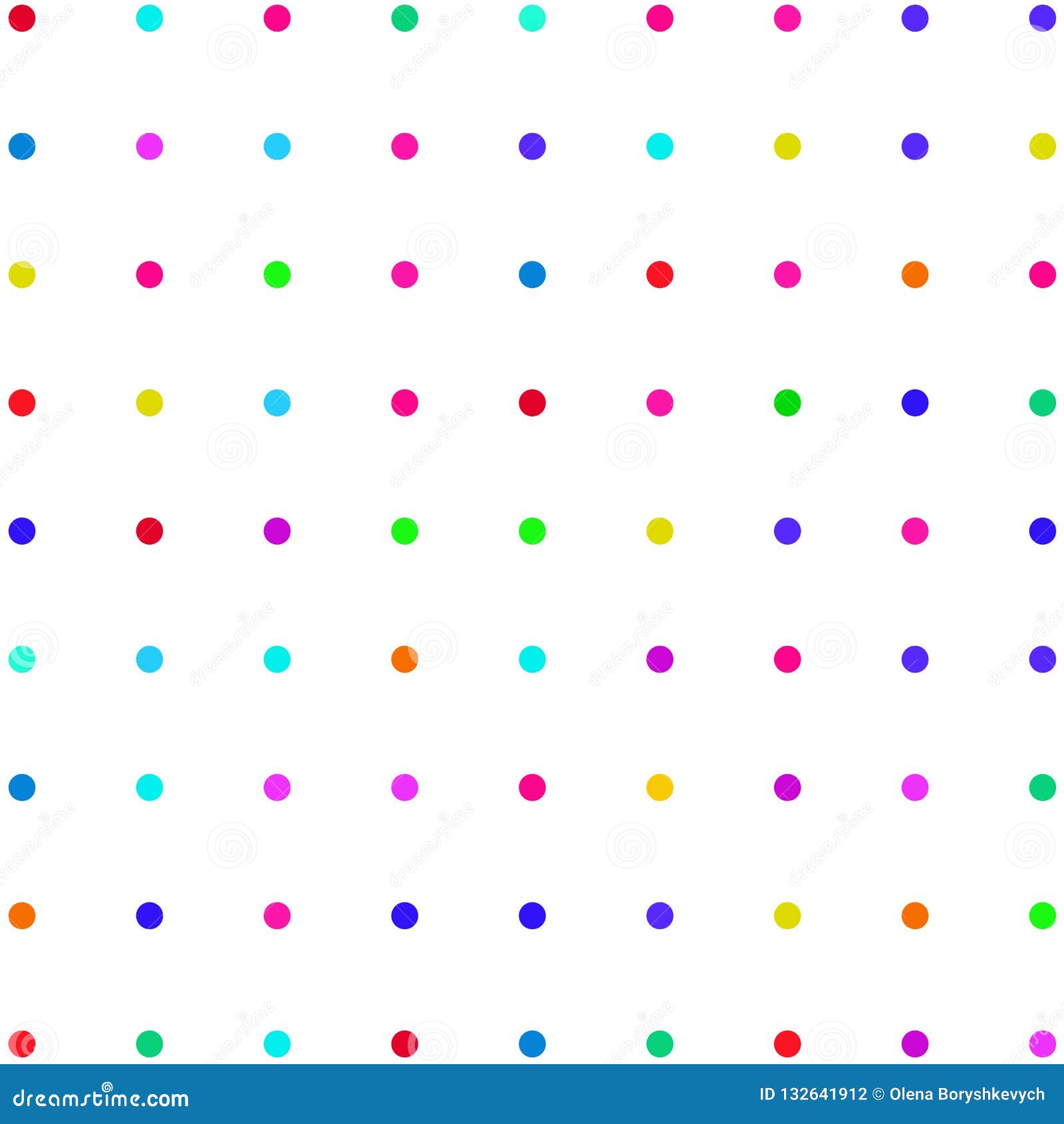 A Background of Colorful Dots of Different Sizes Arranged Evenly on ...