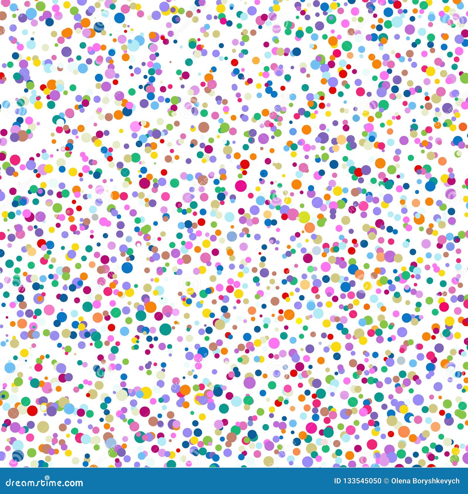 The Background of Colorful Dots of Different Sizes on White. Stock ...