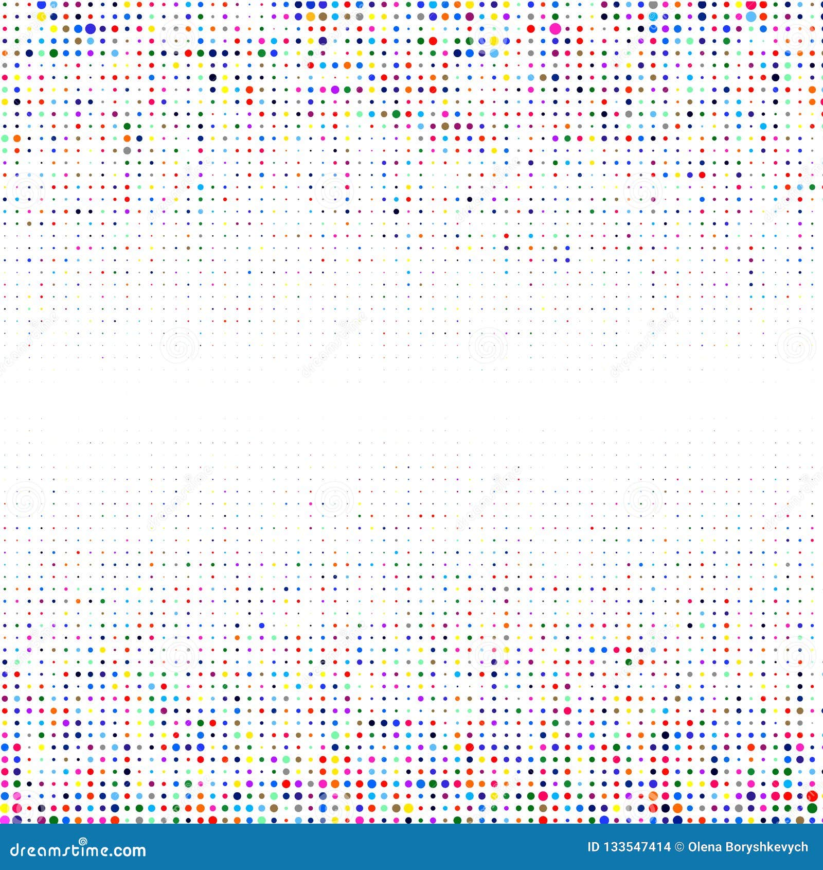 The Background of Colorful Dots of Different Sizes on White. Stock ...