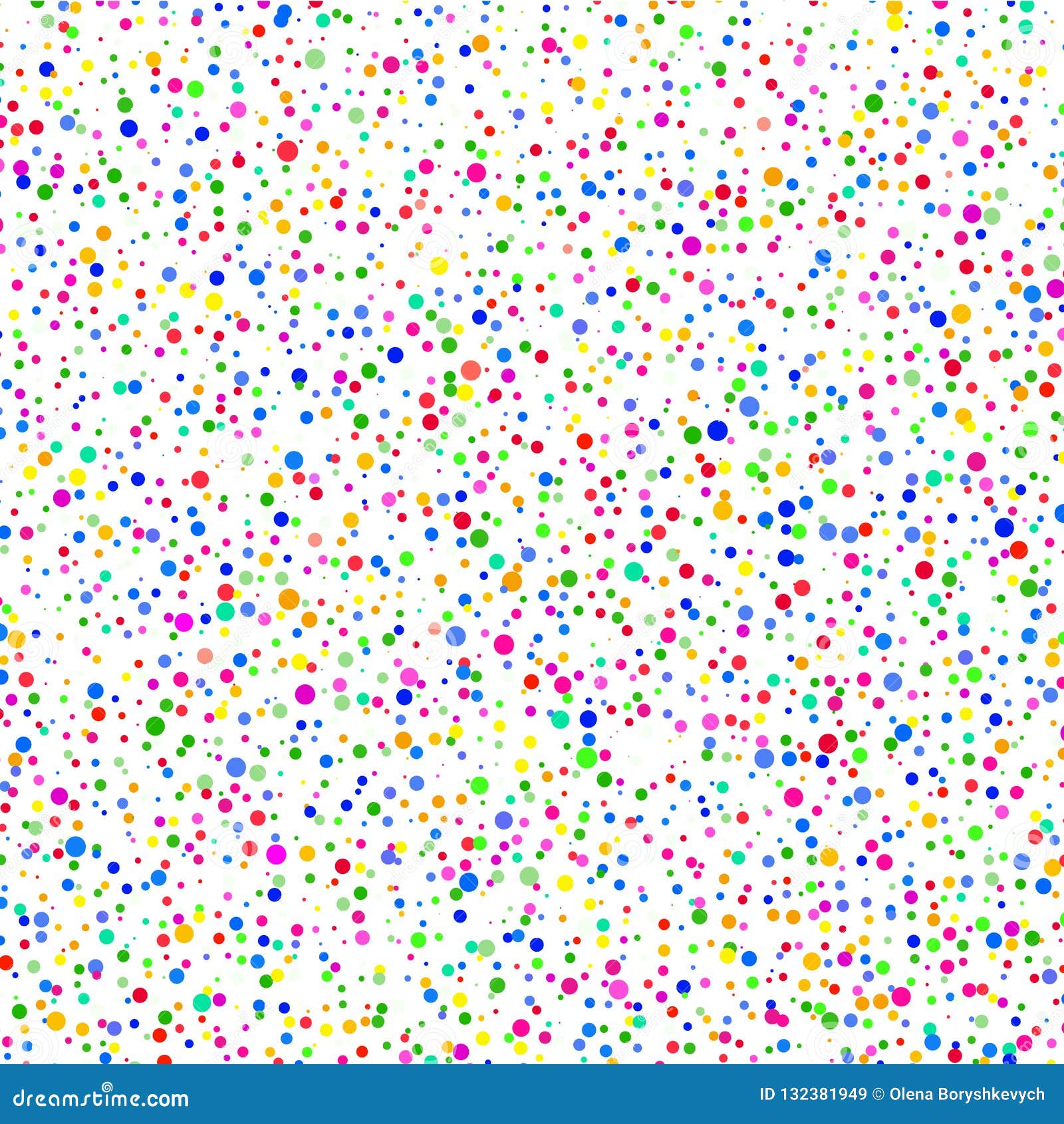 Background of Various Colored Dots of Different Sizes on White. Stock ...