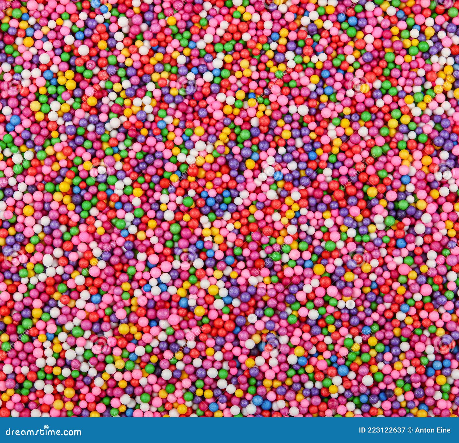 Polystyrene Balls Colored In Pink, Background Texture. Royalty-Free ...
