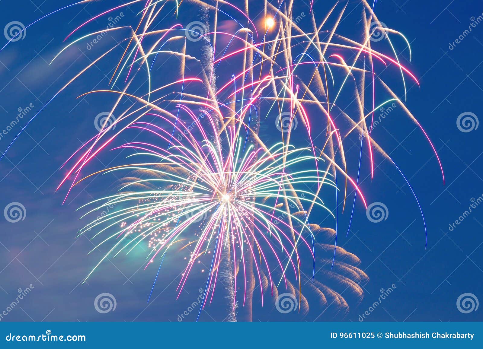 Background Colorful Fireworks Display Stock Image - Image of backdrop ...