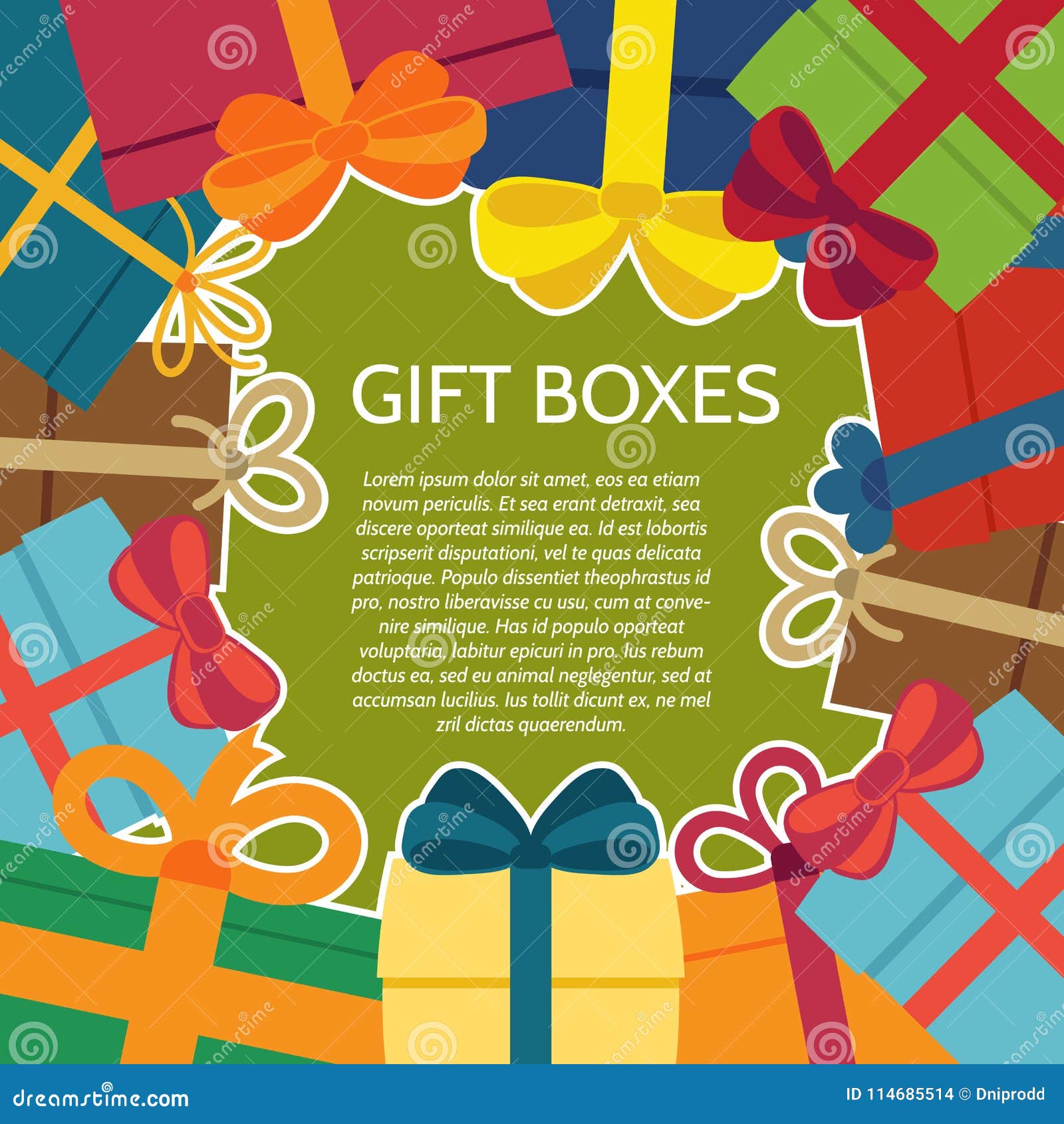 Background with a Colorful Gift Boxes. Stock Vector - Illustration of ...