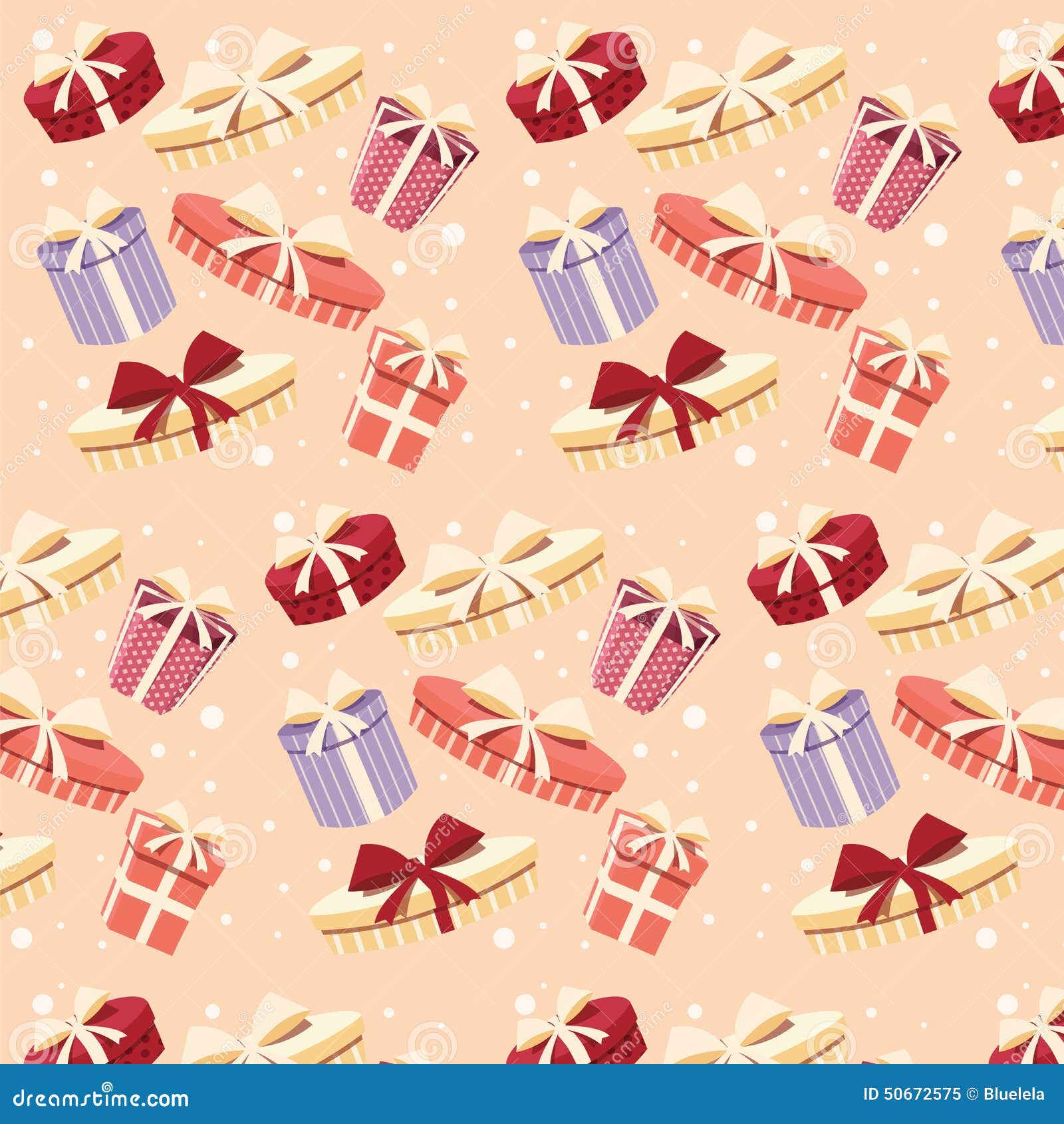 Background with Colorful Gift Boxes, Seamless Pattern Stock Vector ...