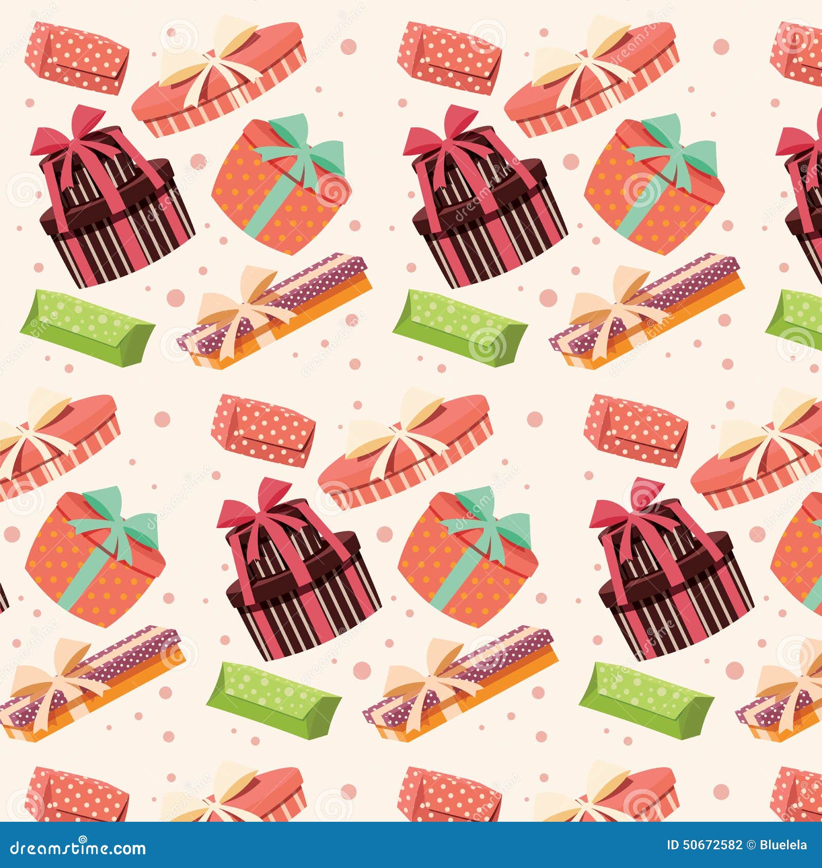 Background with Colorful Gift Boxes, Seamless Pattern Stock Vector ...