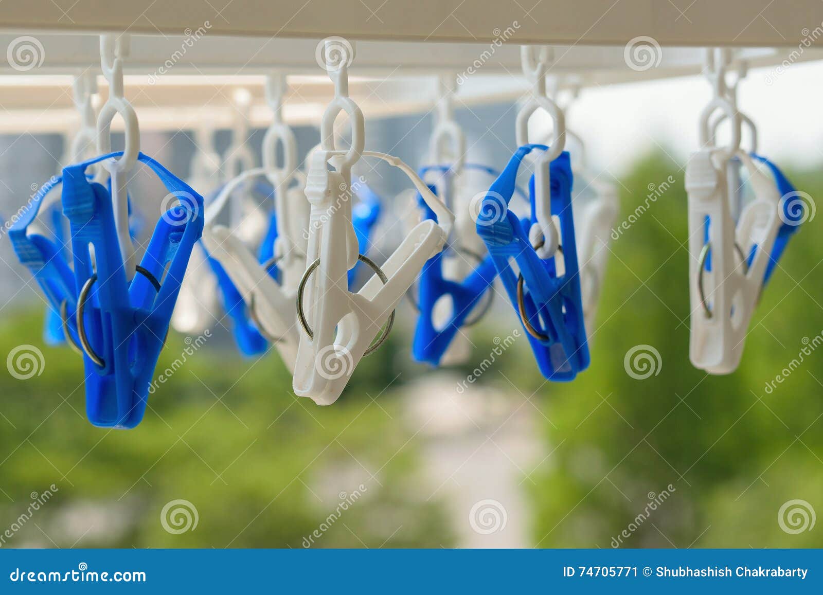 Background Colorful Hanging Laundry Clips Stock Image - Image of green ...