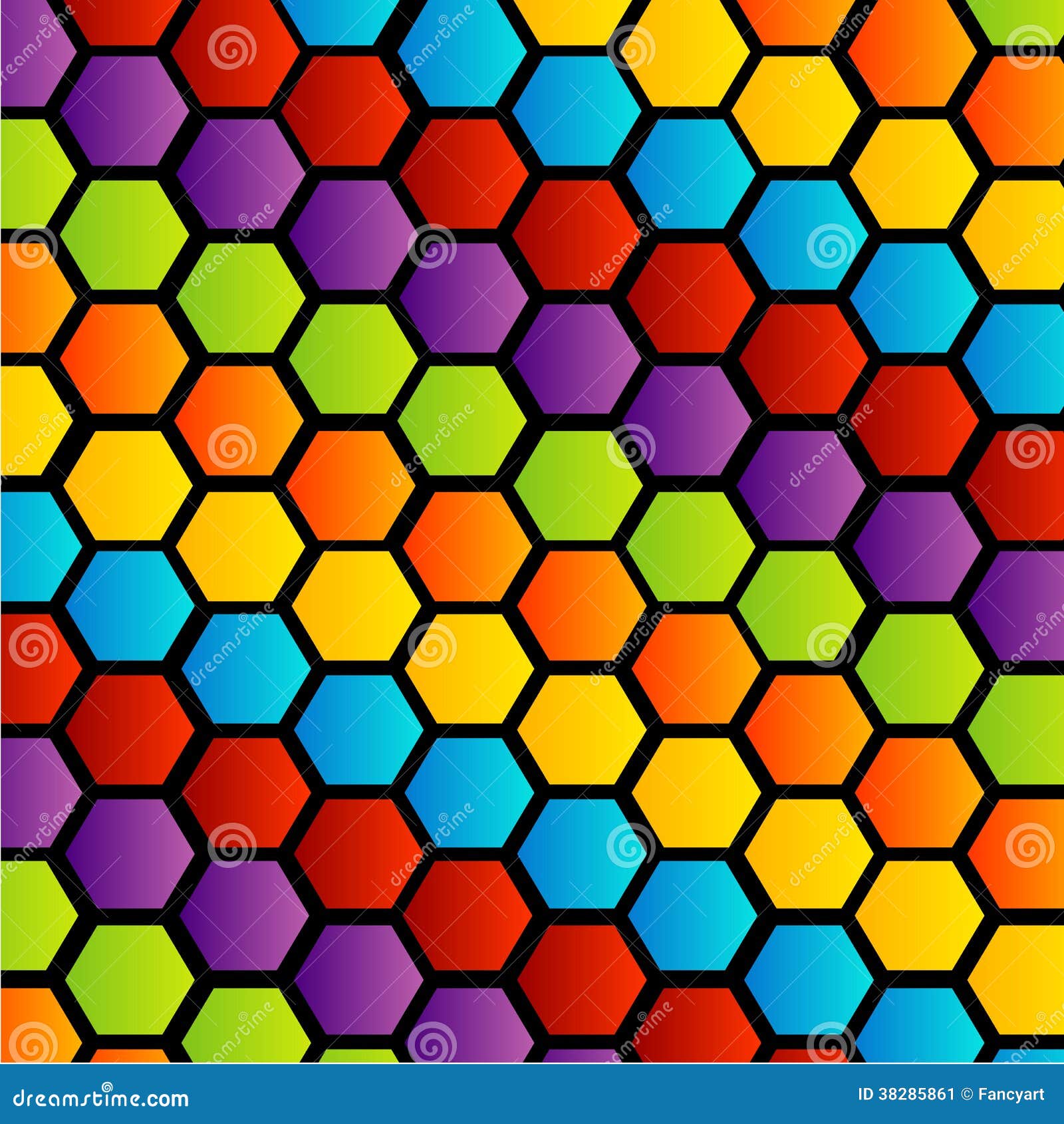 Background with Colorful Hexagon Stock Vector - Illustration of ...