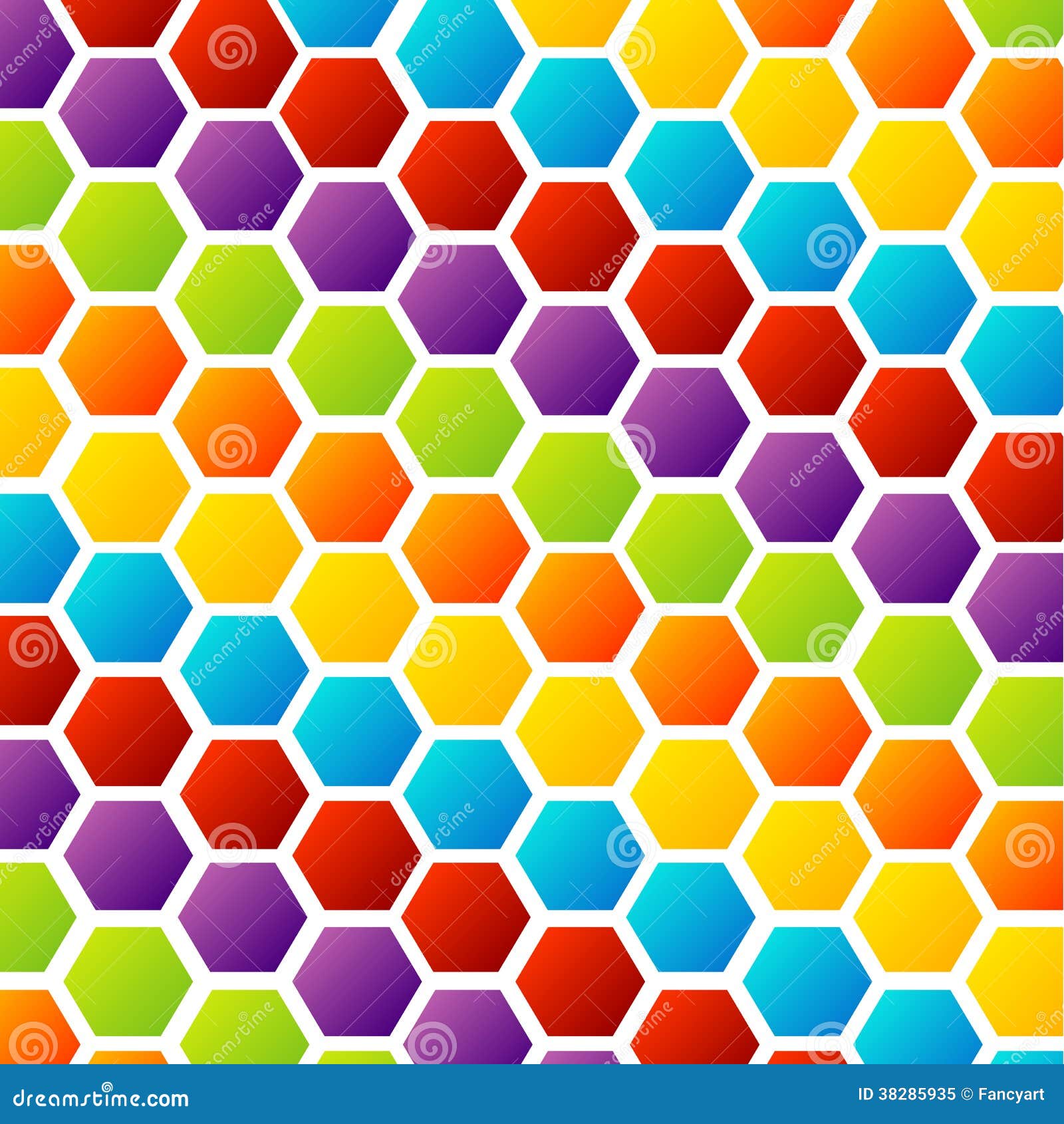 Background with Colorful Hexagon Stock Vector - Illustration of color ...
