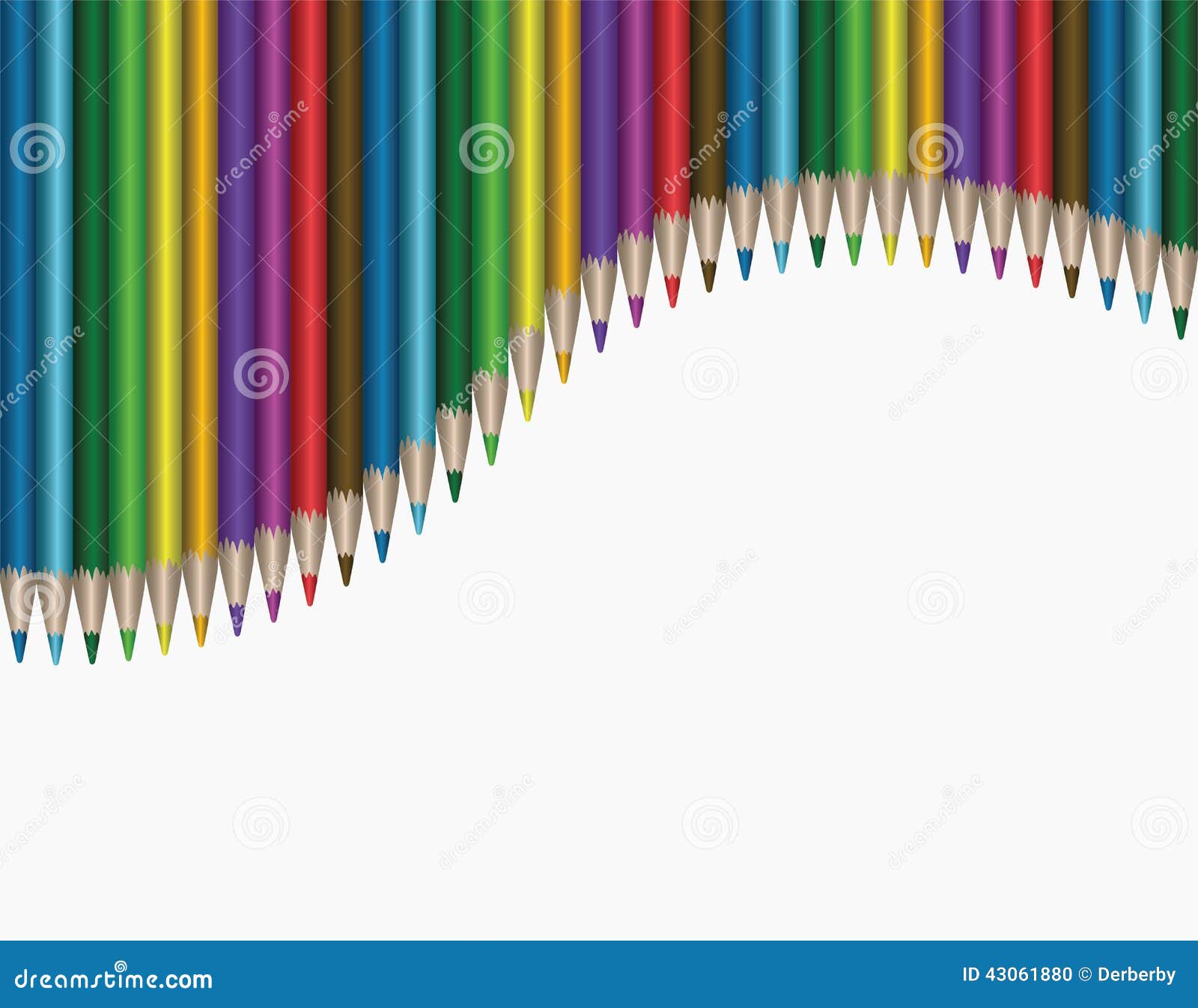 Background of Colorful Pencils Stock Vector - Illustration of realistic ...