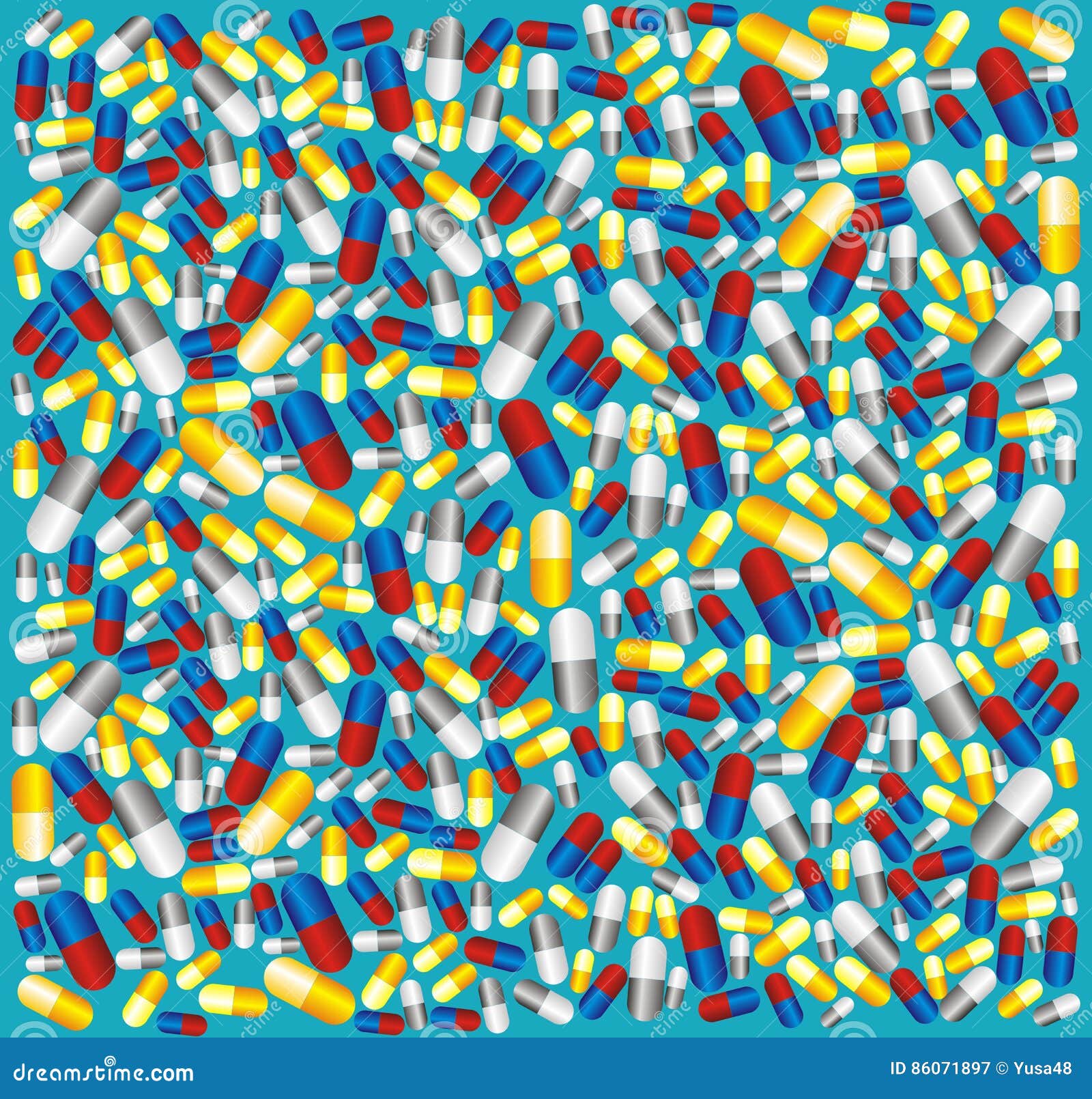 Background of Colorful Pills Stock Vector - Illustration of medication ...
