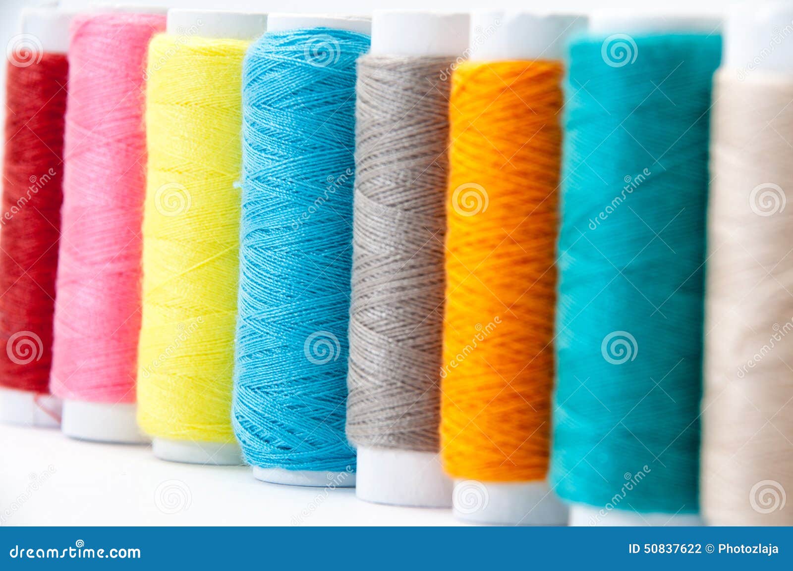 Background of Colorful Sewing Thread Stock Photo - Image of green, coil ...
