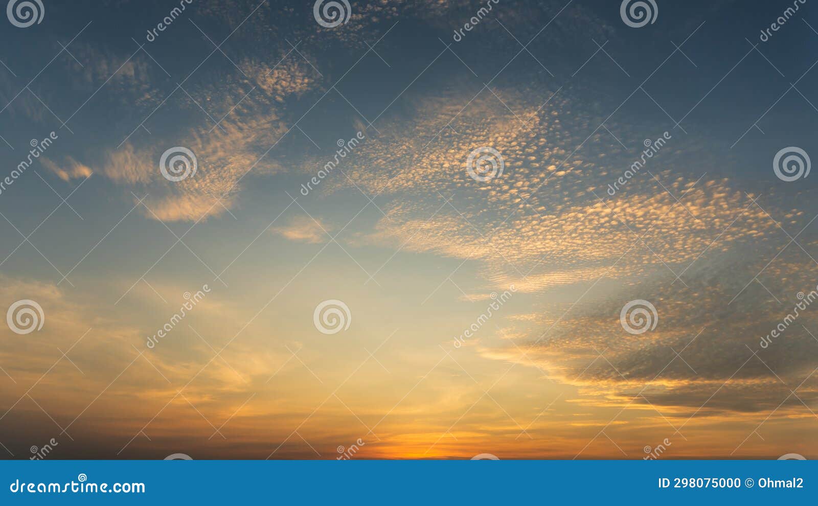Dramatic Sunset with Twilight Color Sky and Clouds Stock Photo - Image ...