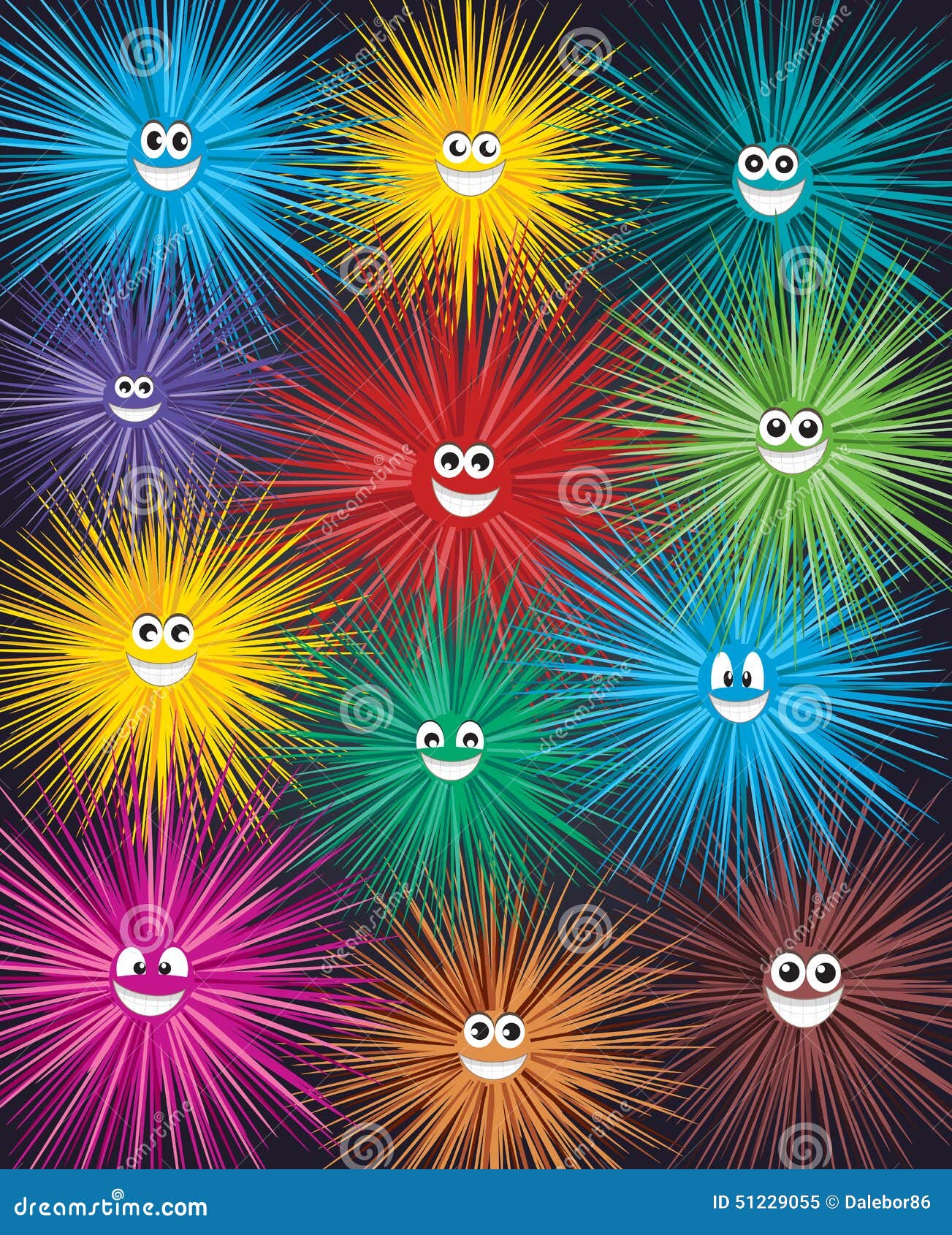 Background with Colorful Smiley. Stock Vector - Illustration of ...