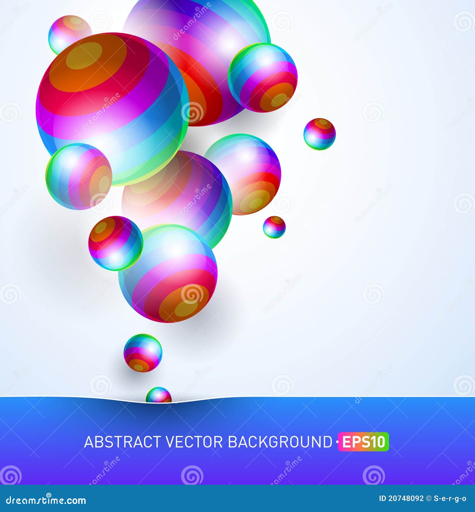 Background with Colorful Spheres Stock Vector - Illustration of round ...