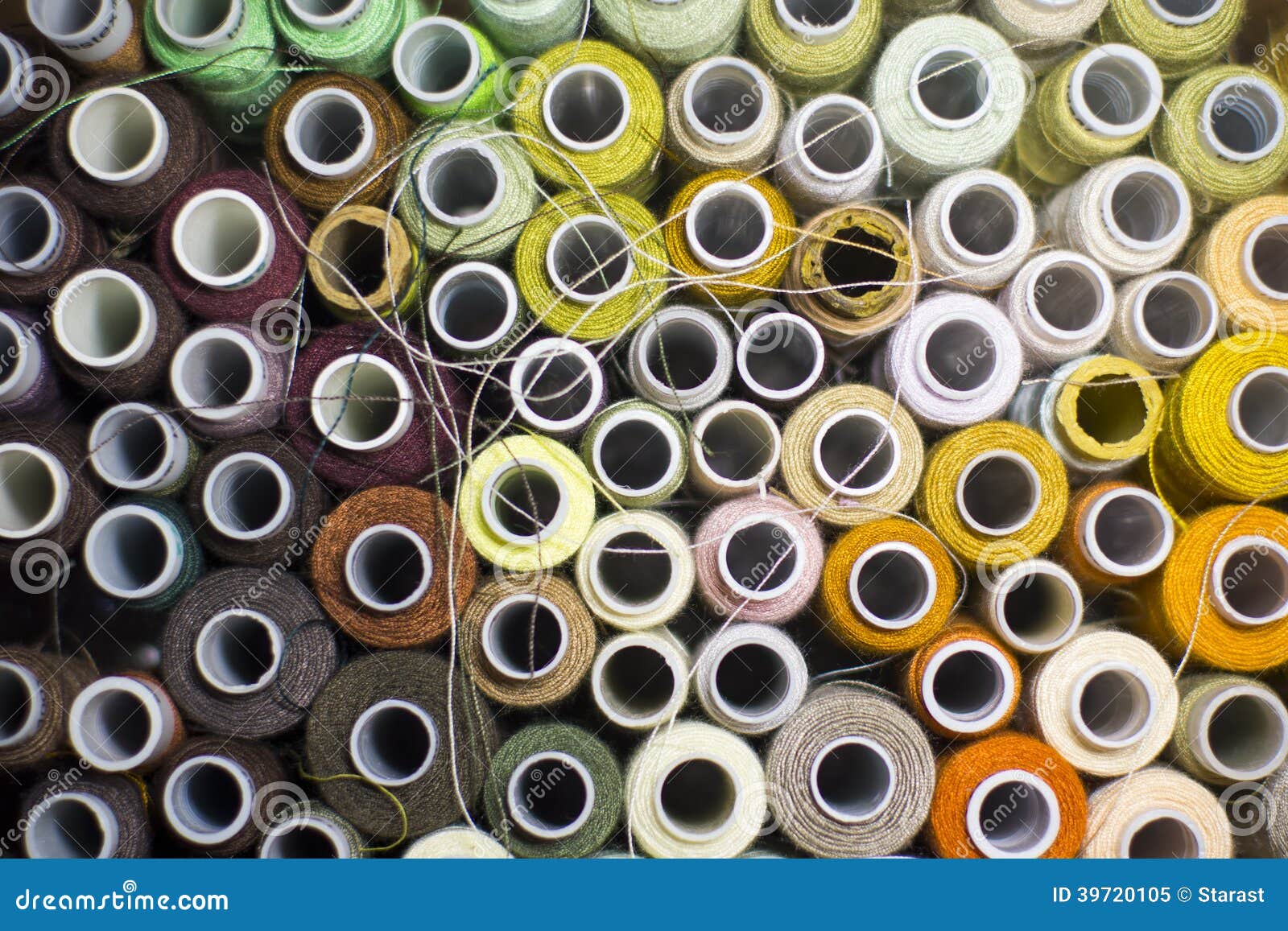 Background of Colorful Spools of Thread Stock Image - Image of colored ...