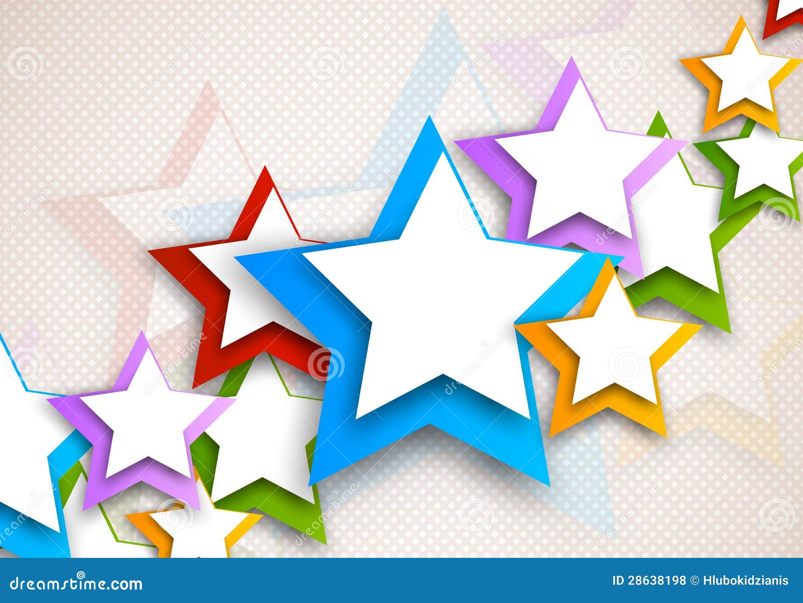 Background with Colorful Stars Stock Vector - Illustration of decor ...