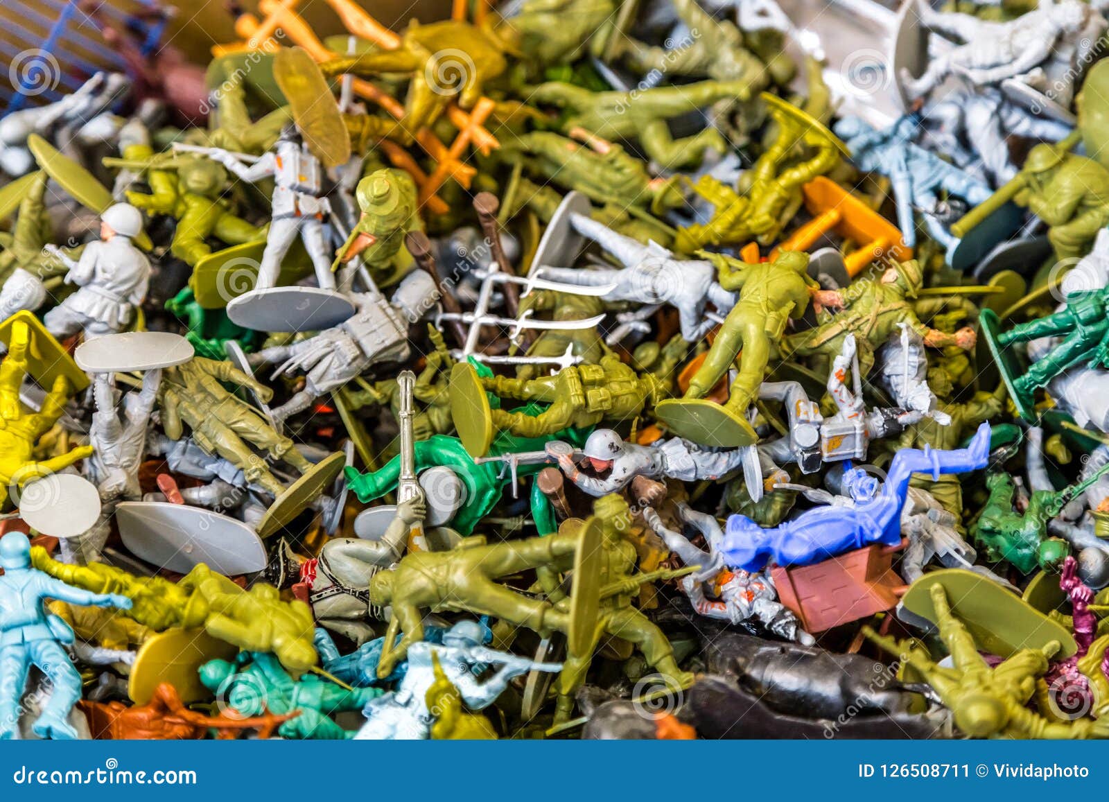 Colorful toy soldiers stock image. Image of action, military - 126508711