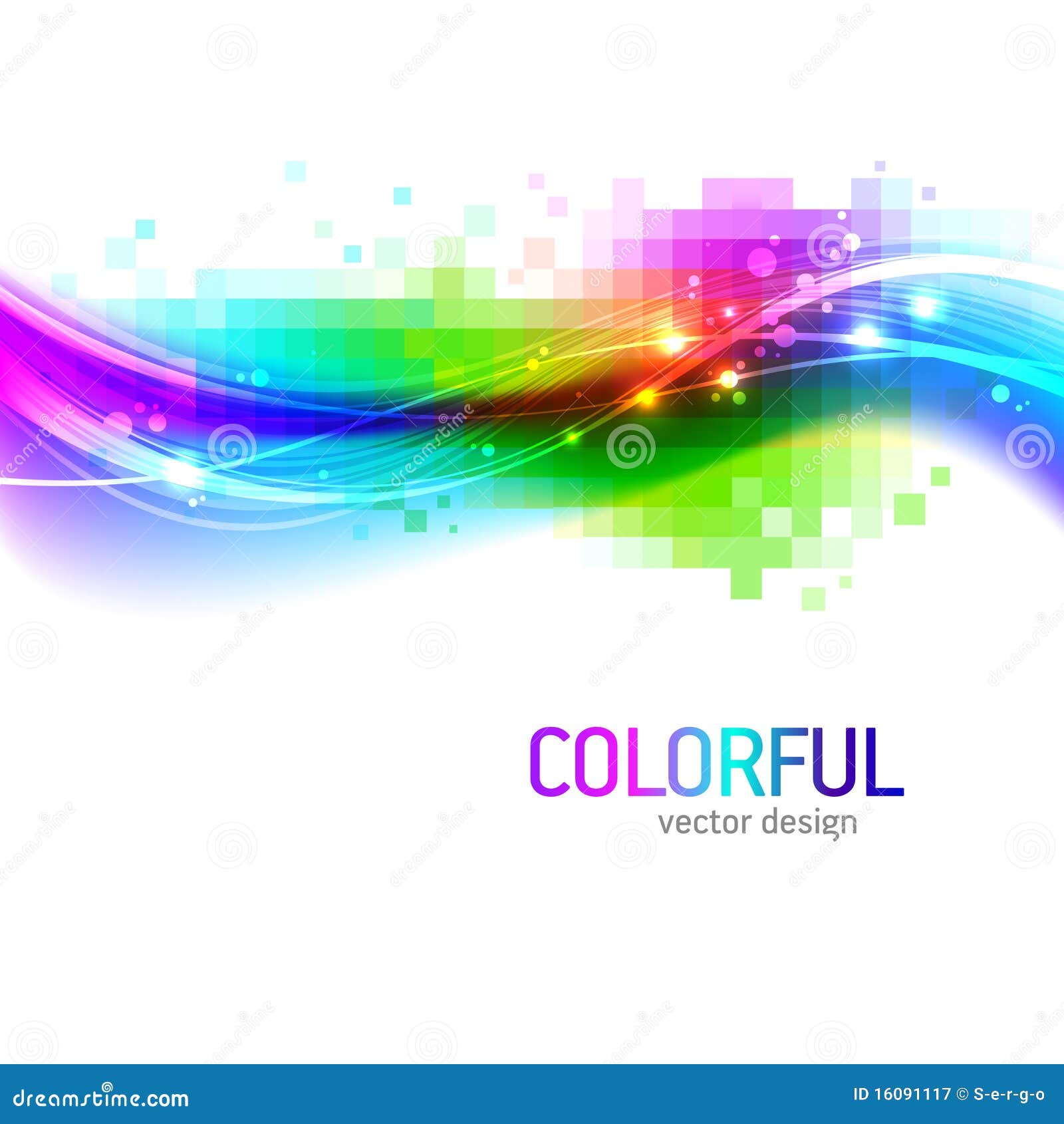 Background with Colorful Wave Stock Illustration - Illustration of ...