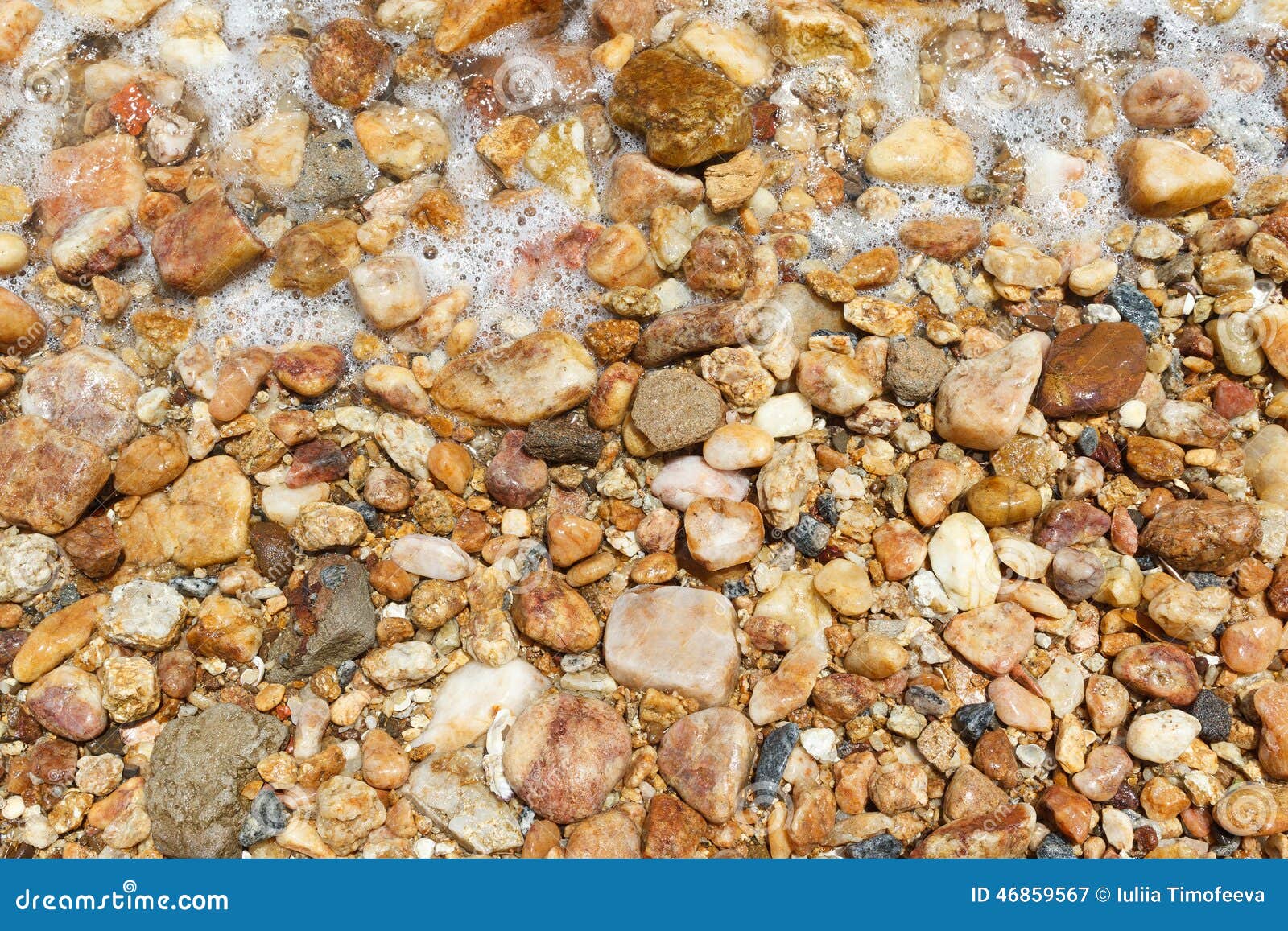 Background Colorful Wet Stones on Beach with Water Stock Image - Image ...