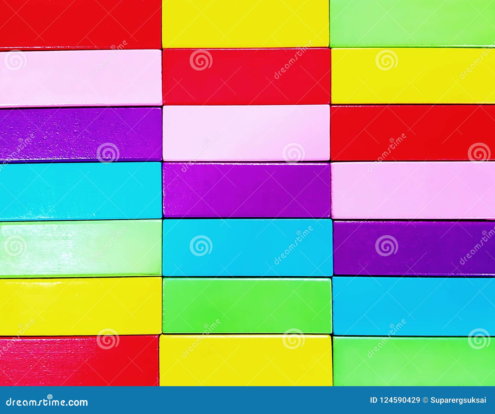 Background of Colorful Wooden Blocks Stock Image - Image of color, tile ...