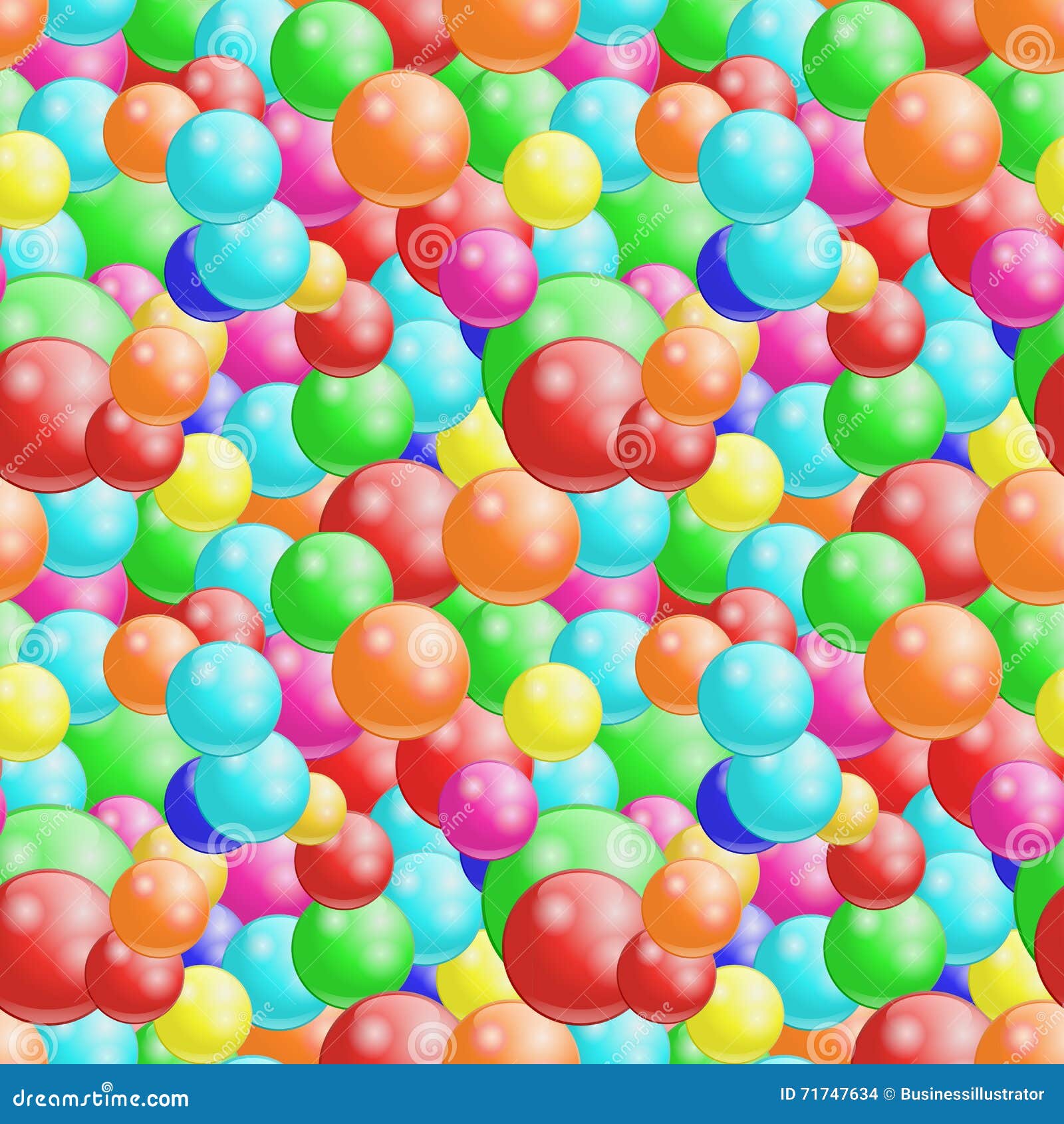 Background with Colorfull Balls Seamless, Stock Illustration ...