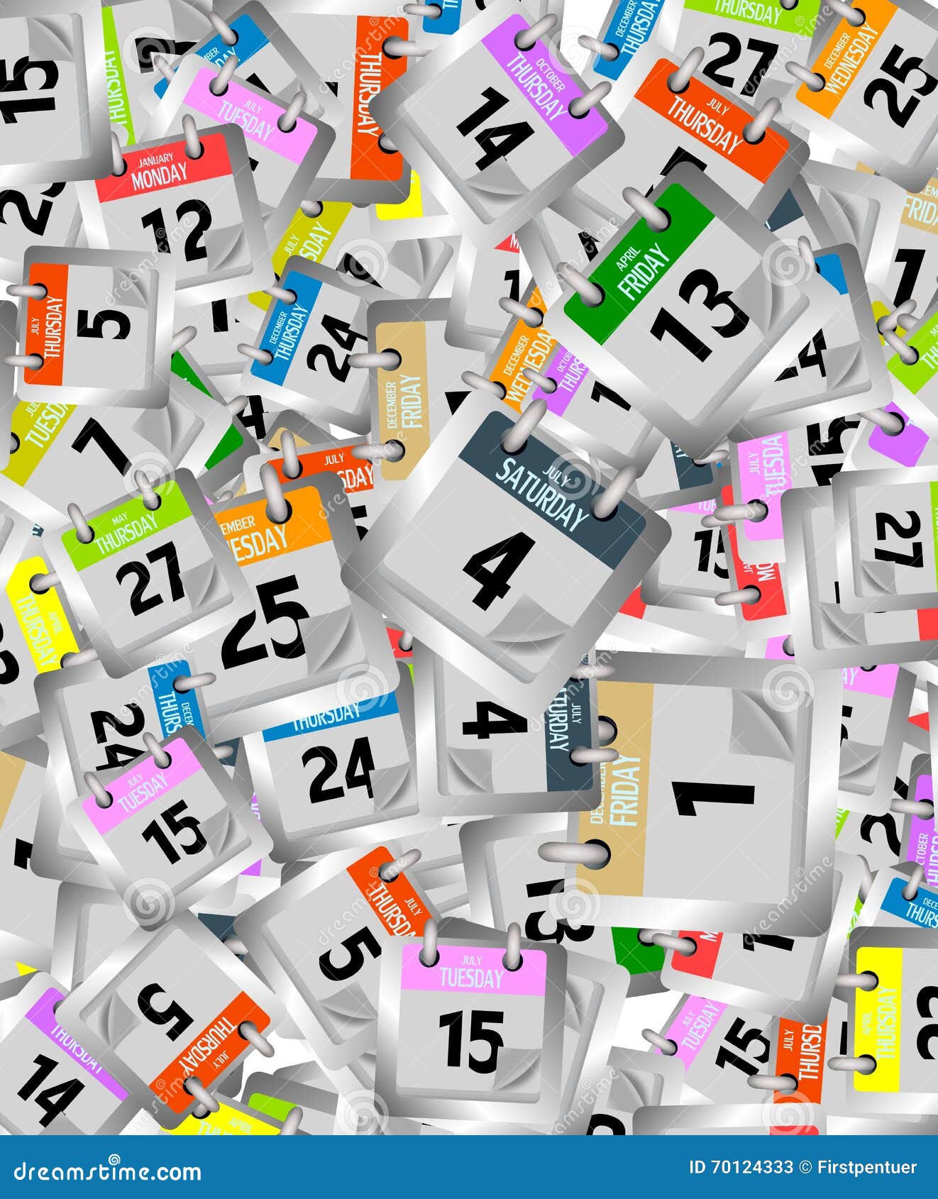 Background from Coloured Calendar Pages Stock Illustration ...