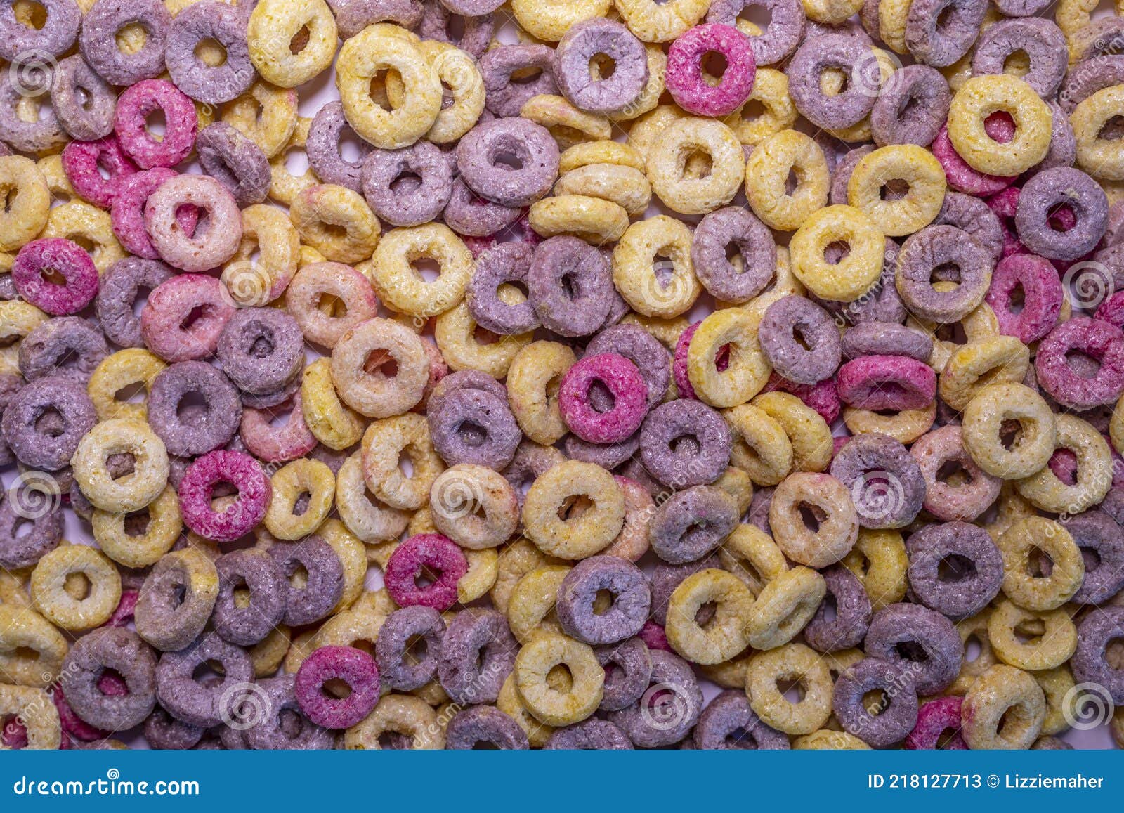 Colourful Cereal Loops stock image. Image of unhealthy - 218127713