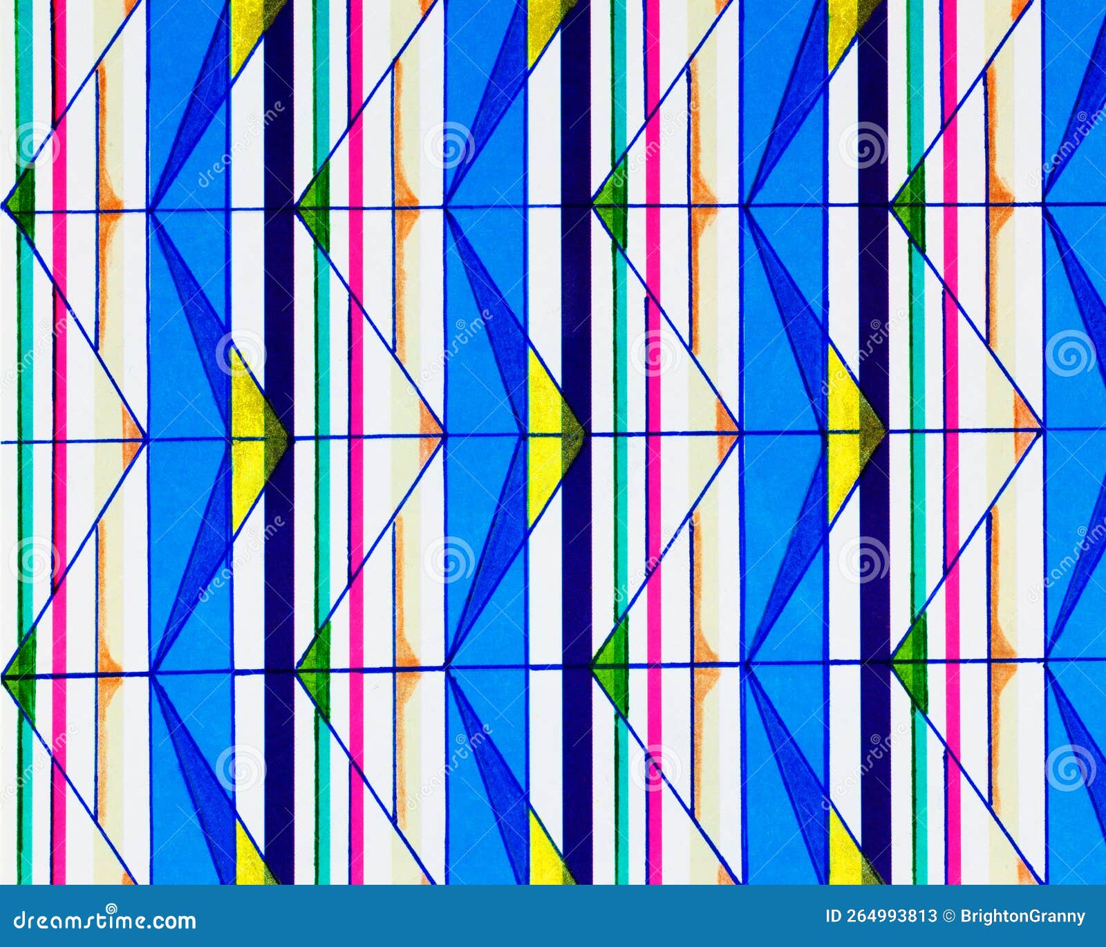 A Pattern of Vertical Zigzags and Horizontal Lines. Stock Image - Image ...