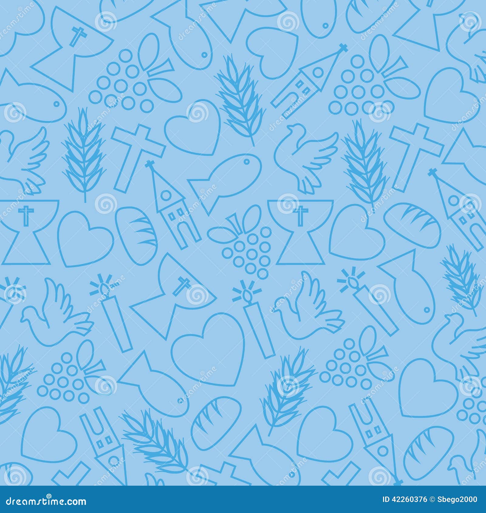 Background communion stock vector. Illustration of bird - 42260376