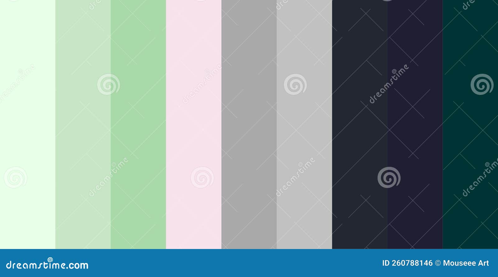 Light Green Blue Pink Abstract Color Palette Stock Illustration ...