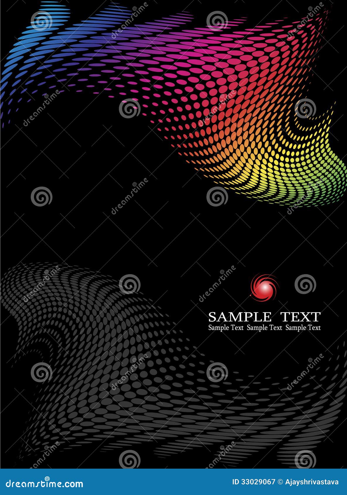 Background Composition, Web Template (Halftone) Stock Illustration ...