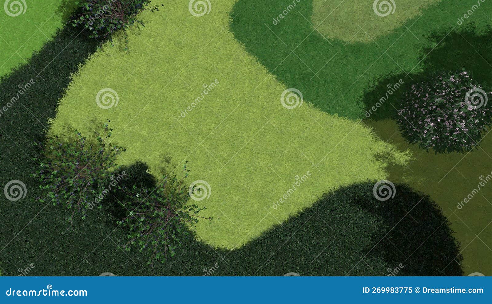 Background Computer Rendering of Landscape Design. Stock Illustration ...