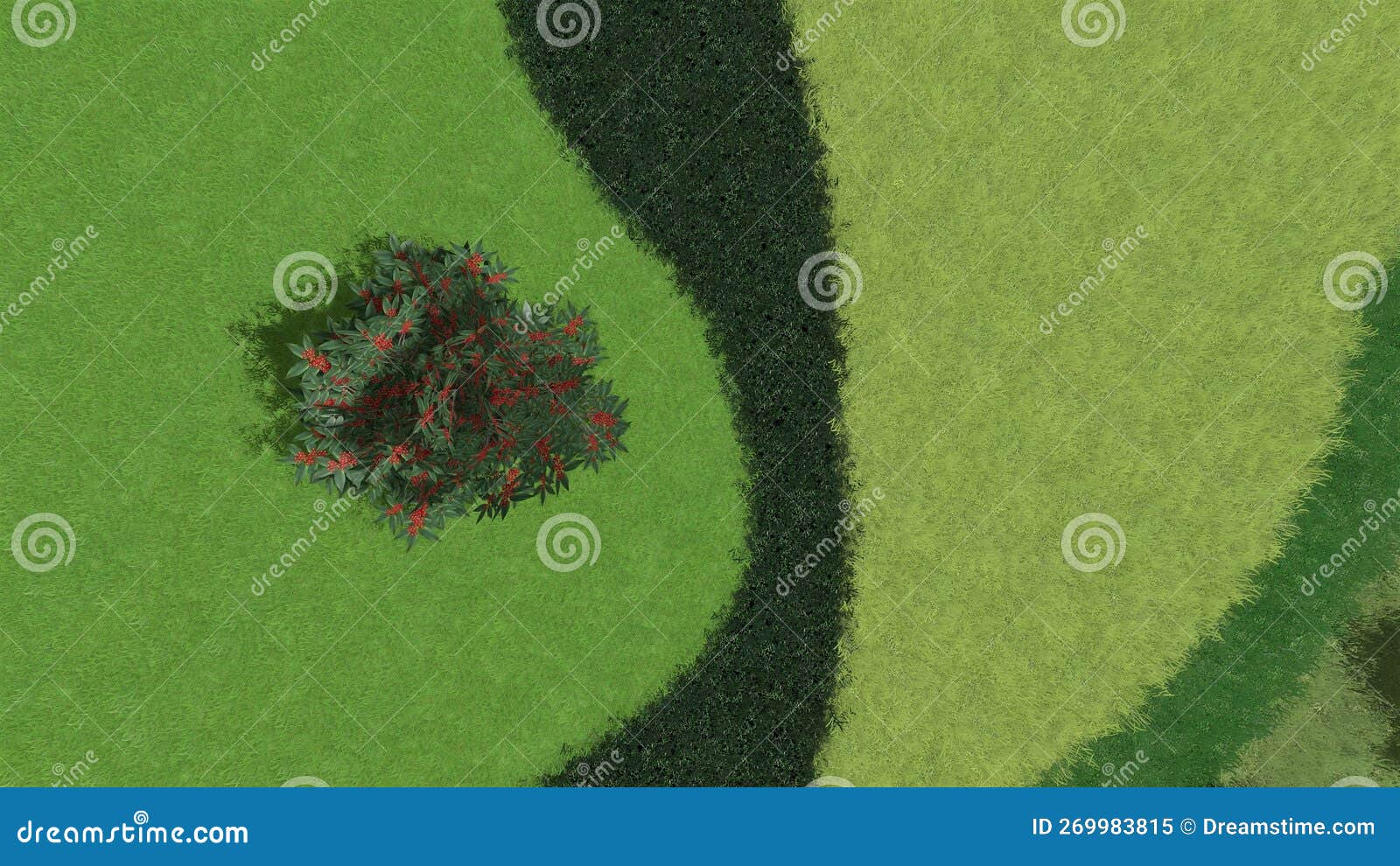 Background Computer Rendering of Landscape Design. Stock Illustration ...