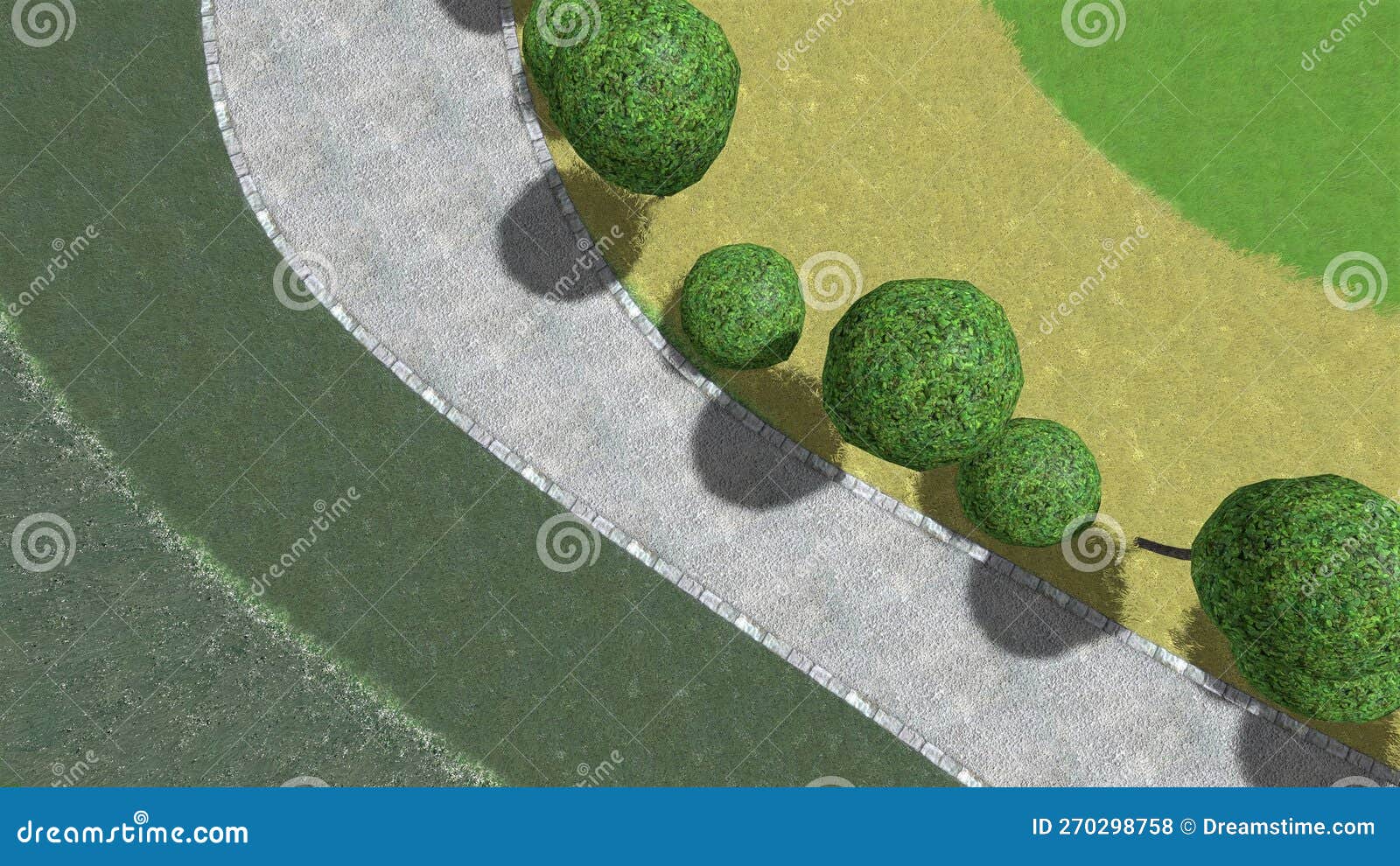 Background Computer Rendering of Landscape Design. Stock Illustration ...