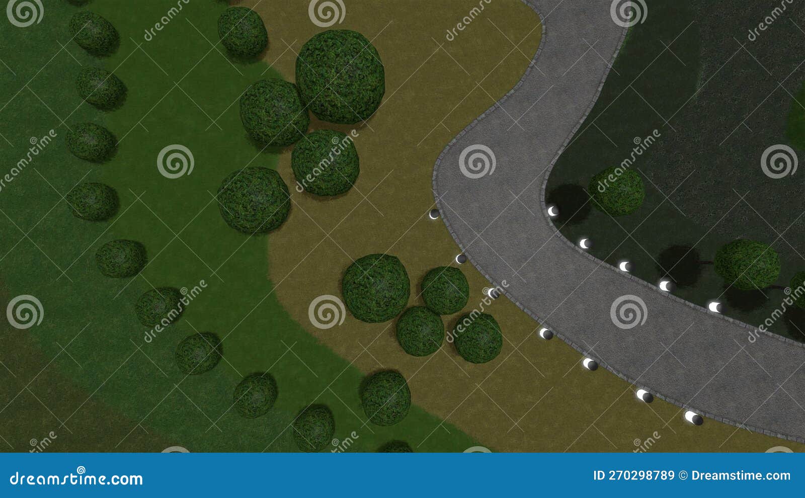 Background Computer Rendering of Landscape Design. Stock Illustration ...