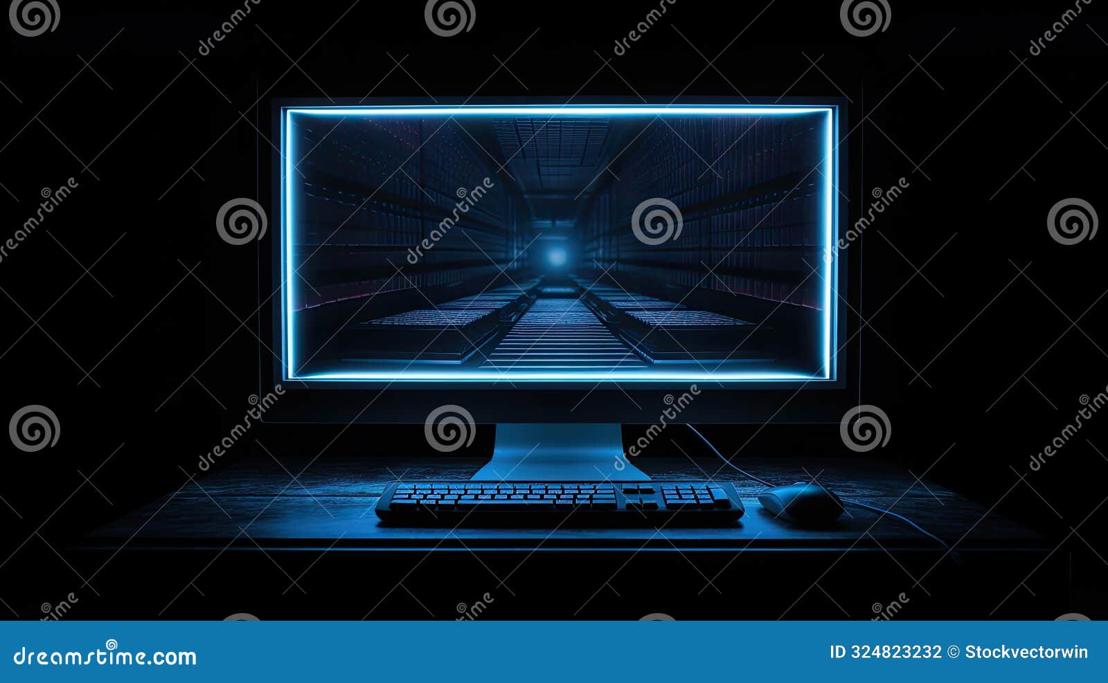 Background Computer Screen Dark Stock Illustration - Illustration of ...