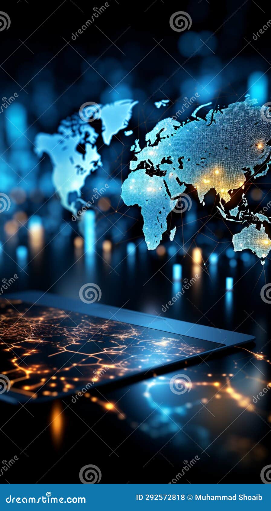 A Background On The Computer Screen Features Network Connection ...