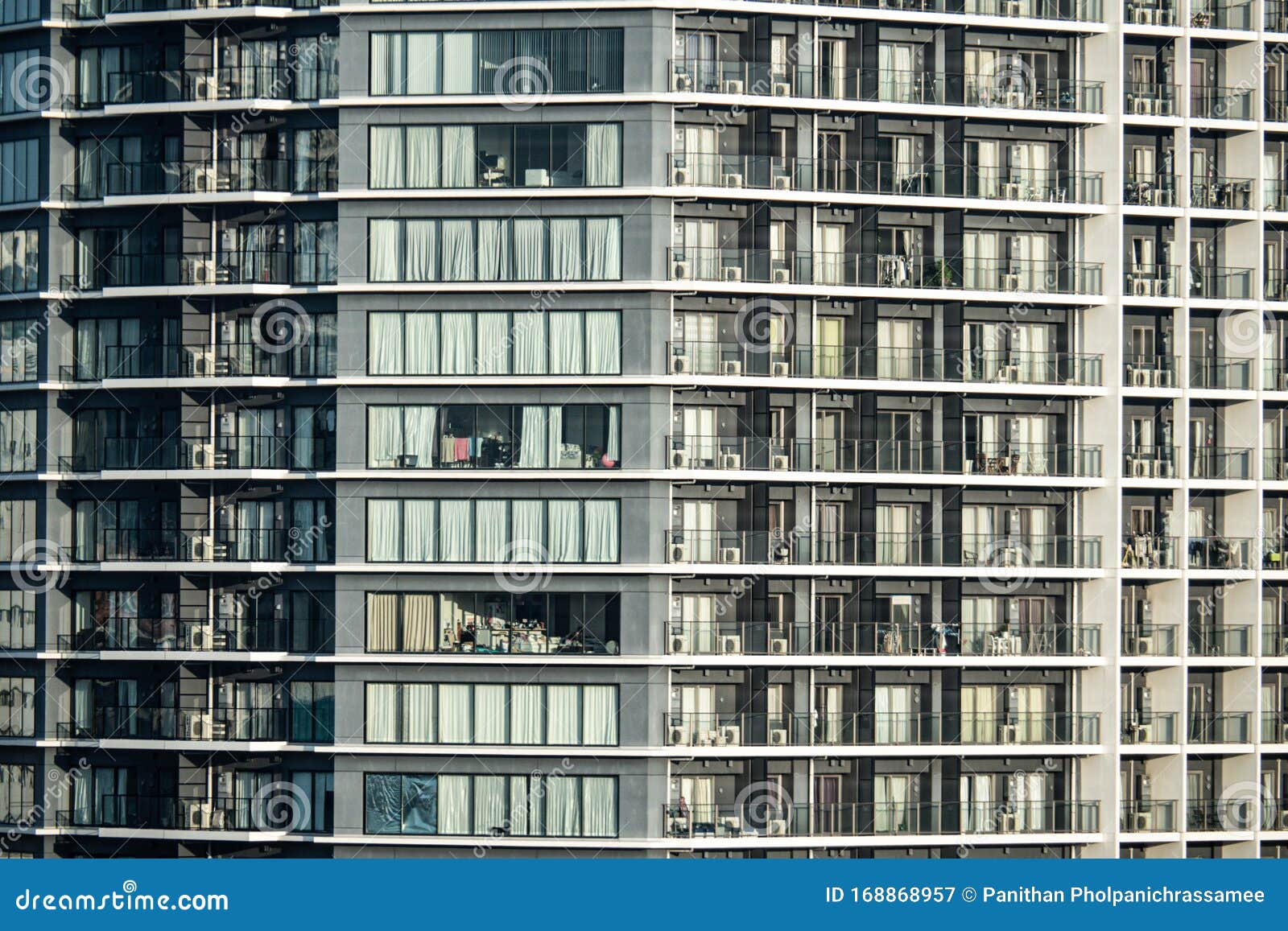Balcony of High Rise Hotel. Stock Image - Image of property, rent ...
