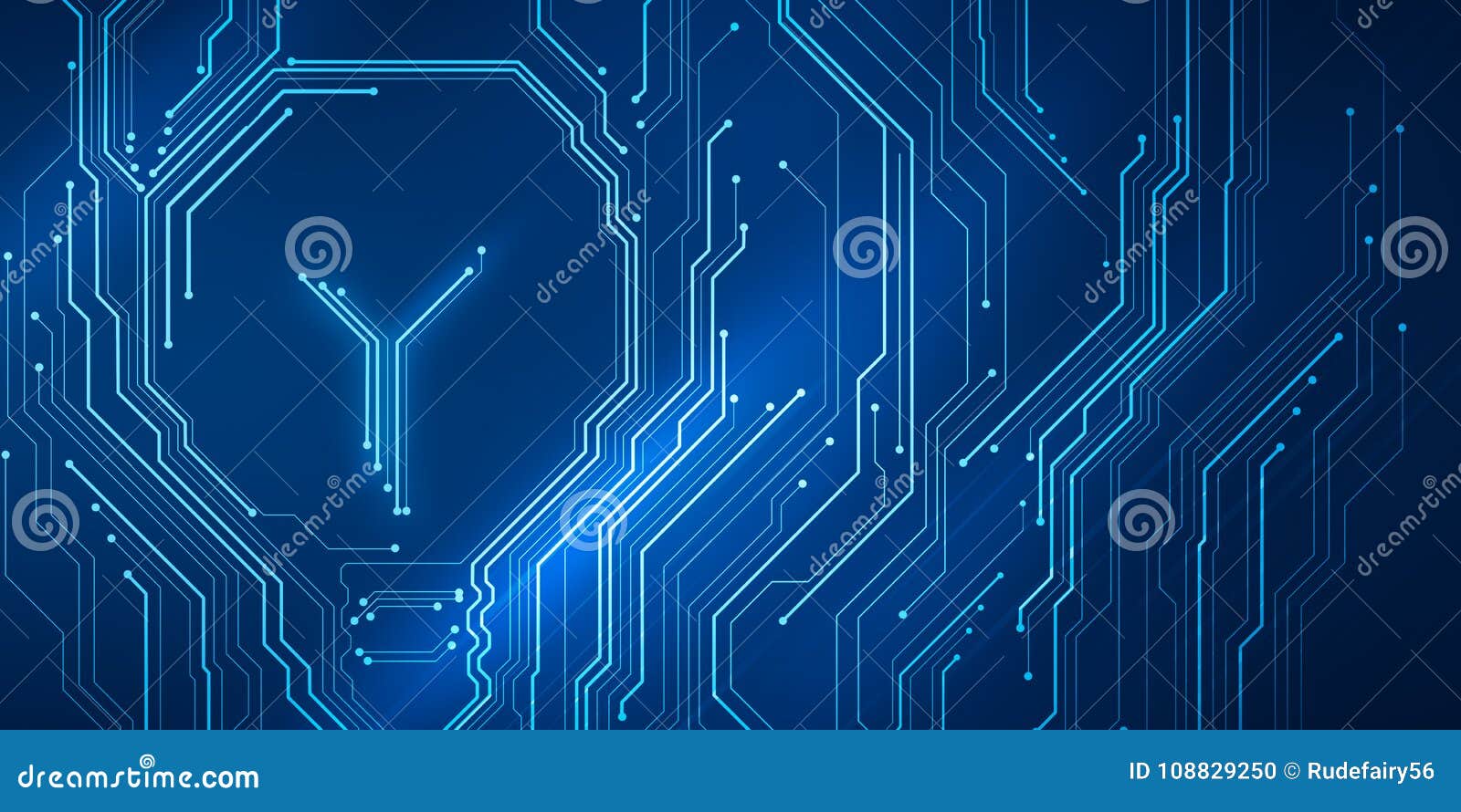 Conceptual Image of Digital Chip Lightbulb Stock Illustration ...