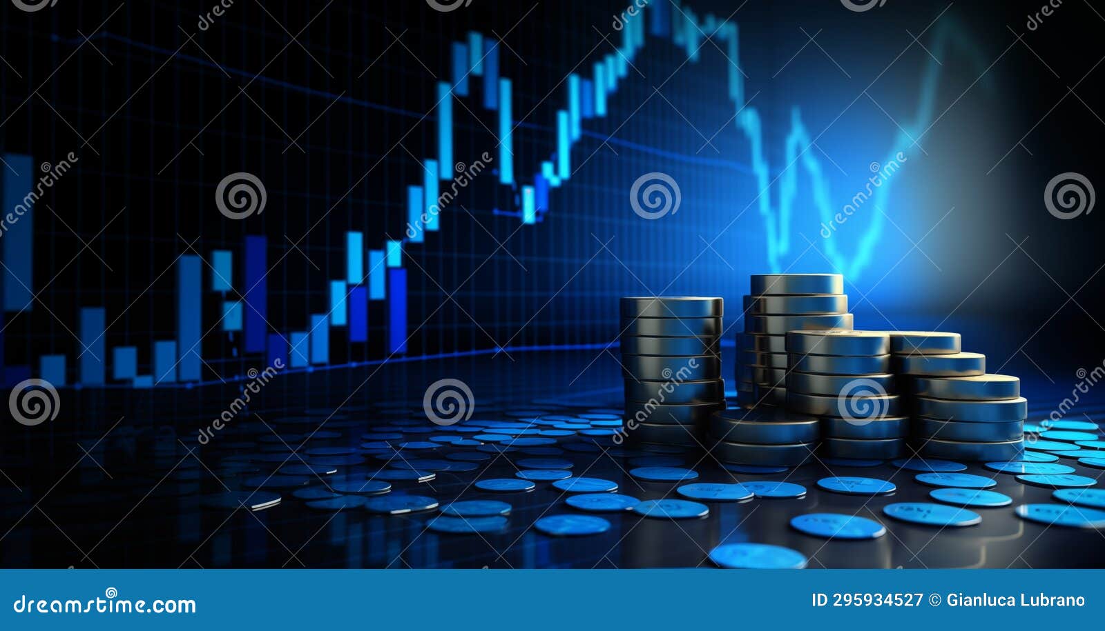 Background Conceptual Image with Market Graphs and Diagrams Stock ...