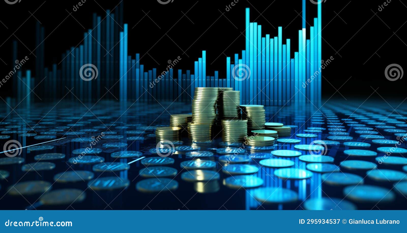 Background Conceptual Image with Market Graphs and Diagrams Stock ...