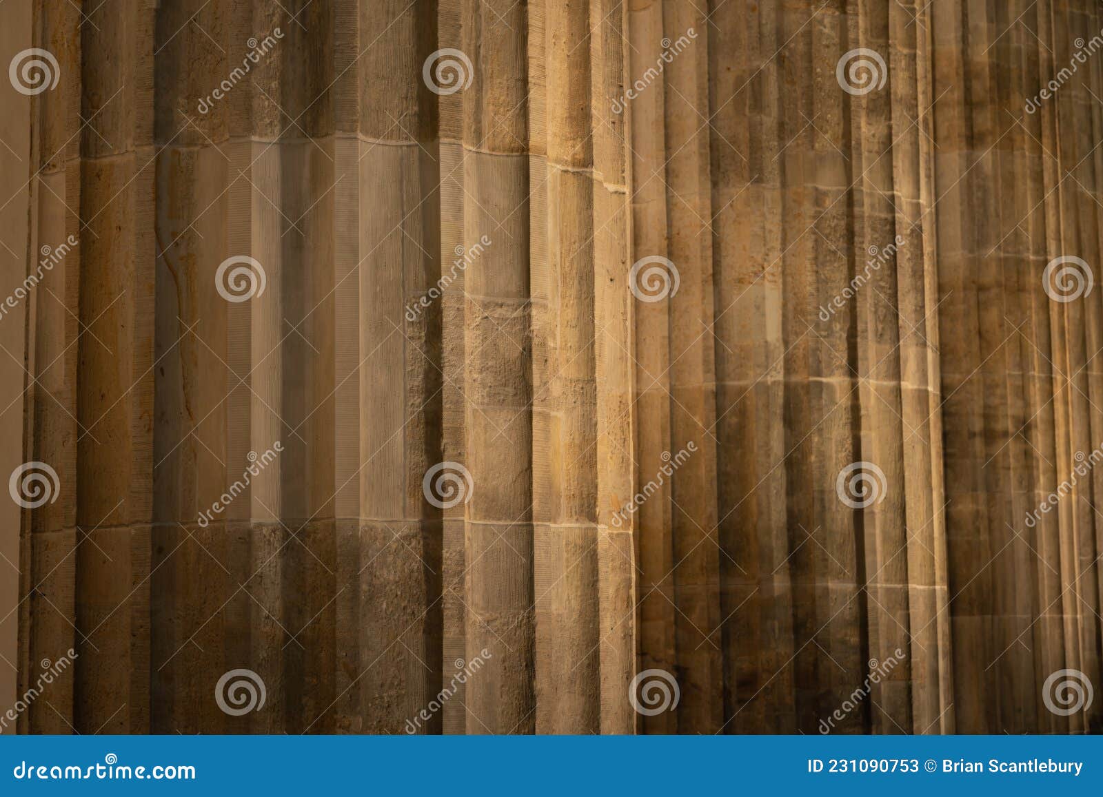 Background or Conceptual Texture and Fluting of Stone Pillar Stock ...
