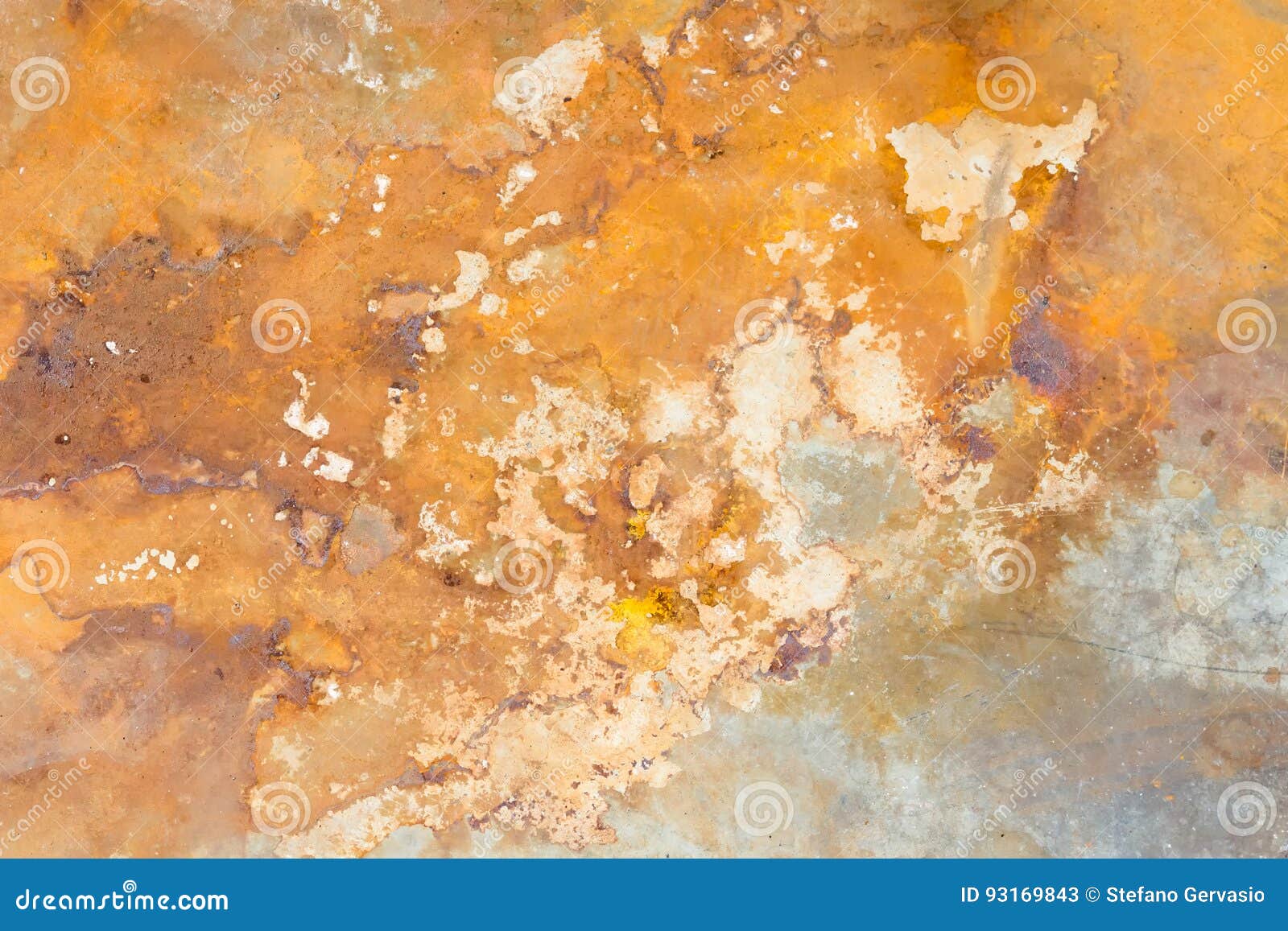 Rust Spots Of Various Shapes And Sizes On The Old Metal Surface ...
