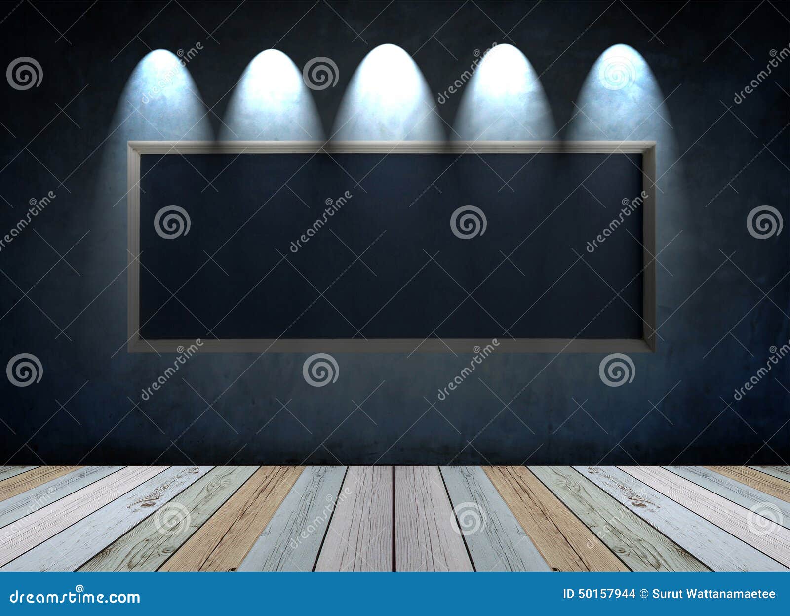 Background of Concrete Wall with Frame Stock Photo - Image of board ...