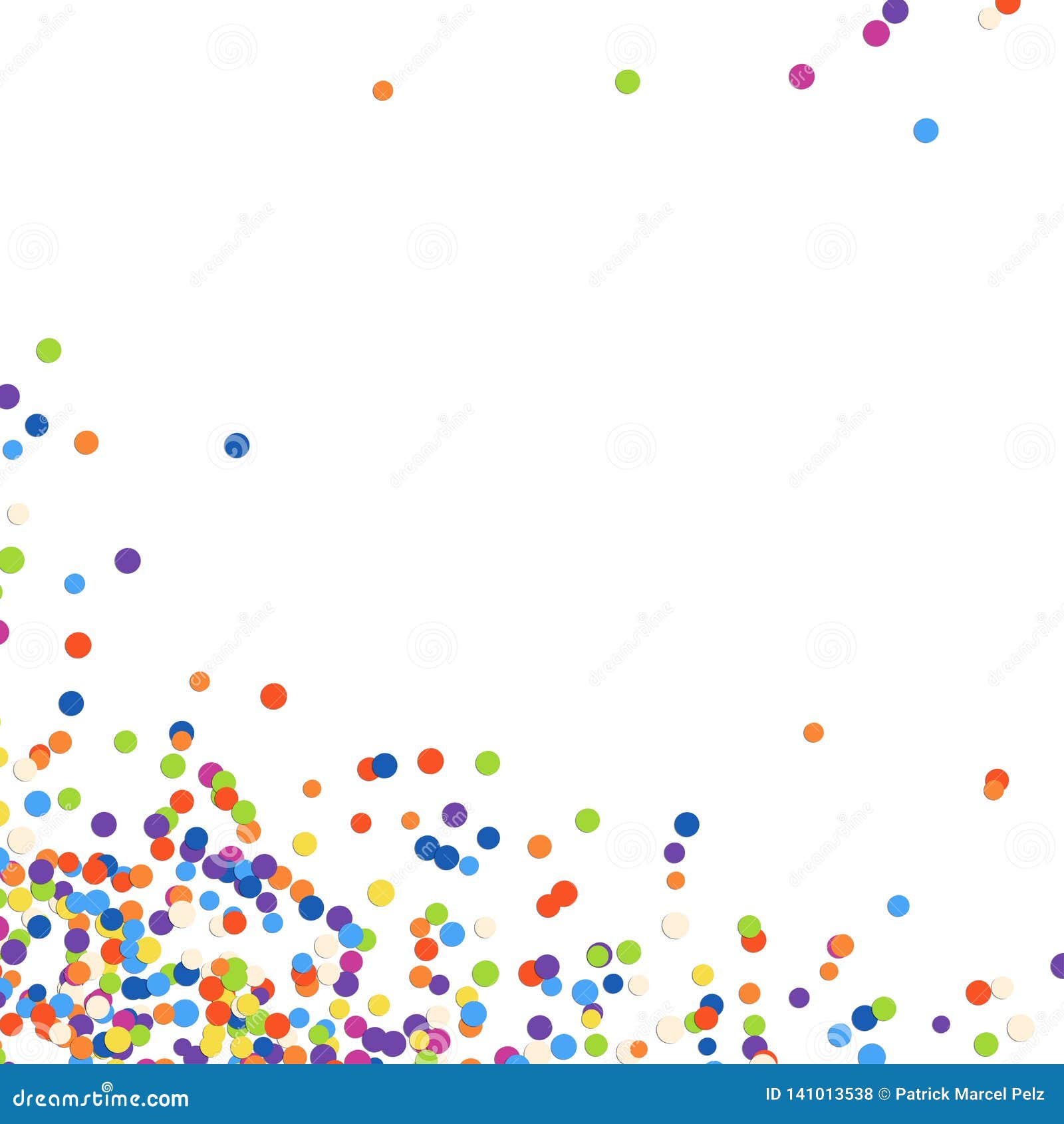 Background Confetti Bottom Left Corner Stock Vector - Illustration of ...