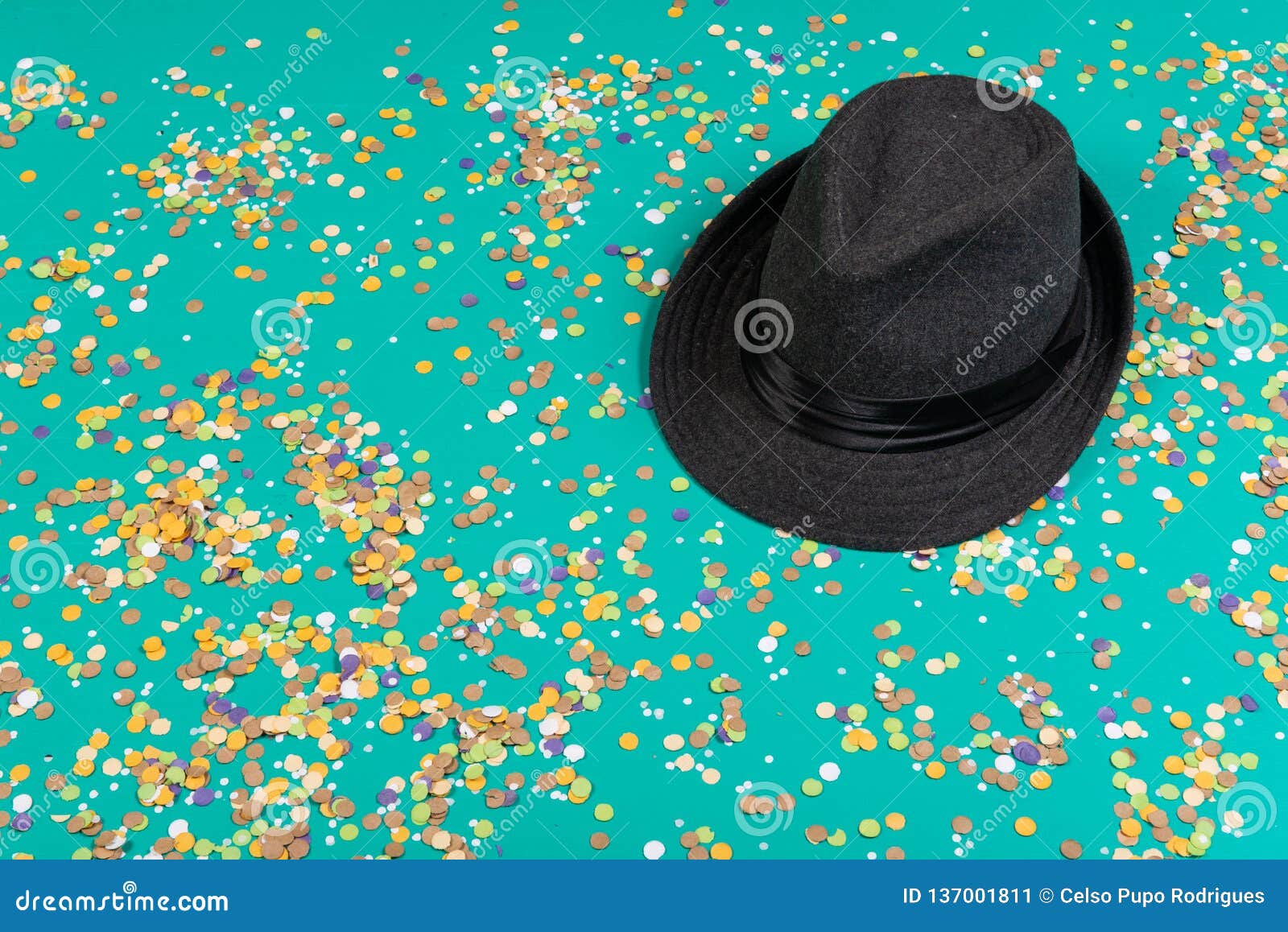 Background of Confetti with Elements Related To the Carnival and Summer ...